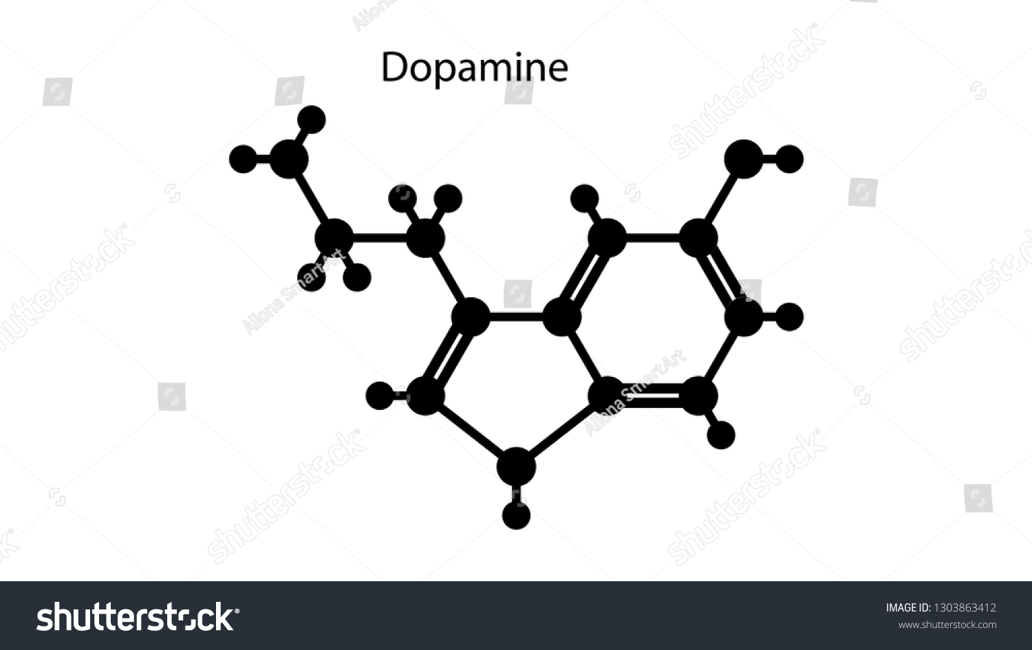 Dopamine Molecule Vector Molecular Structure Vector: vector de stock ... Dopamine Molecule Vector Molecular Structure Vector: vector de stock ...