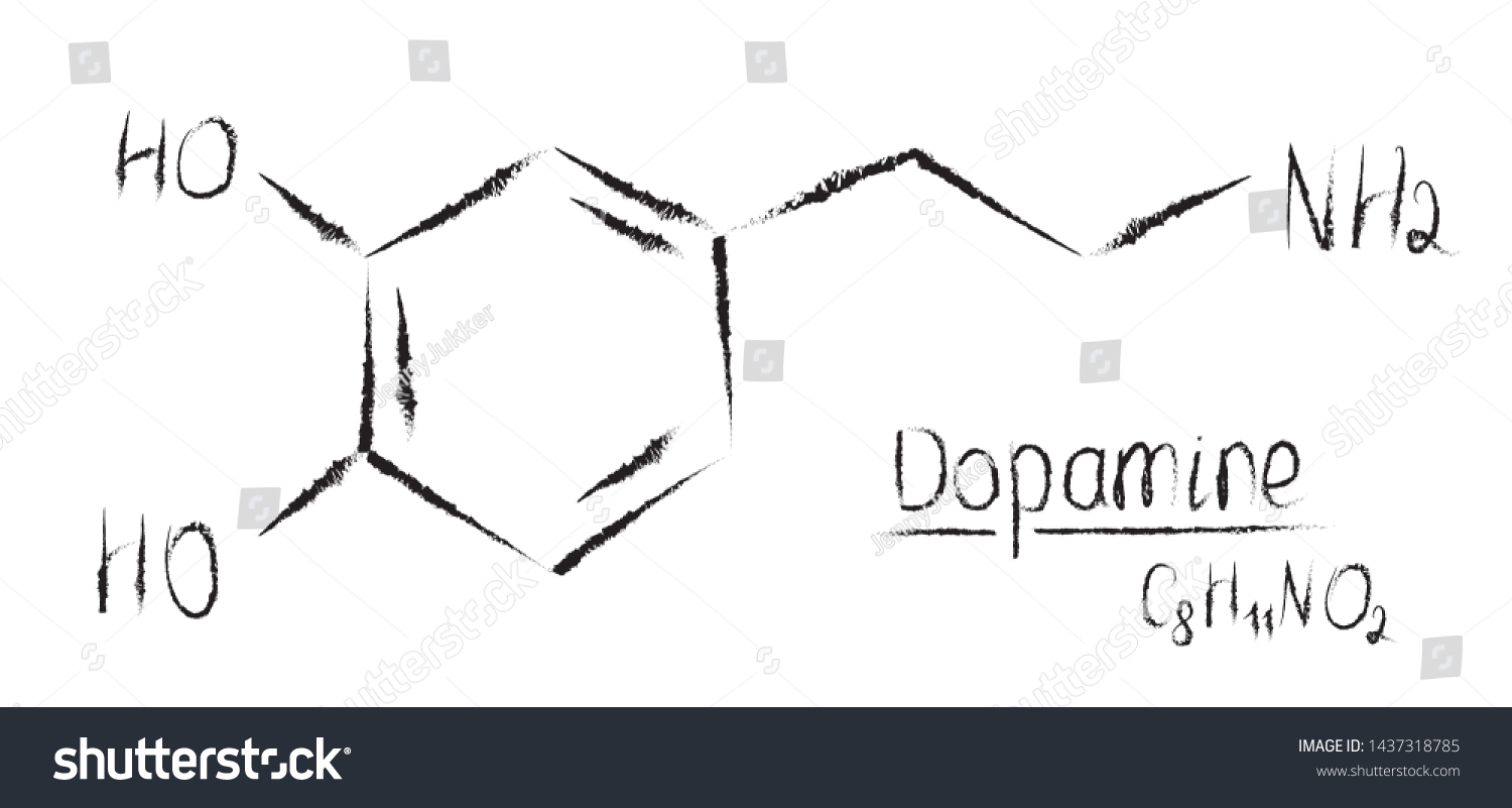 Dopamine Structural Chemical Formula Vector Eps10: vetor stock (livre ...