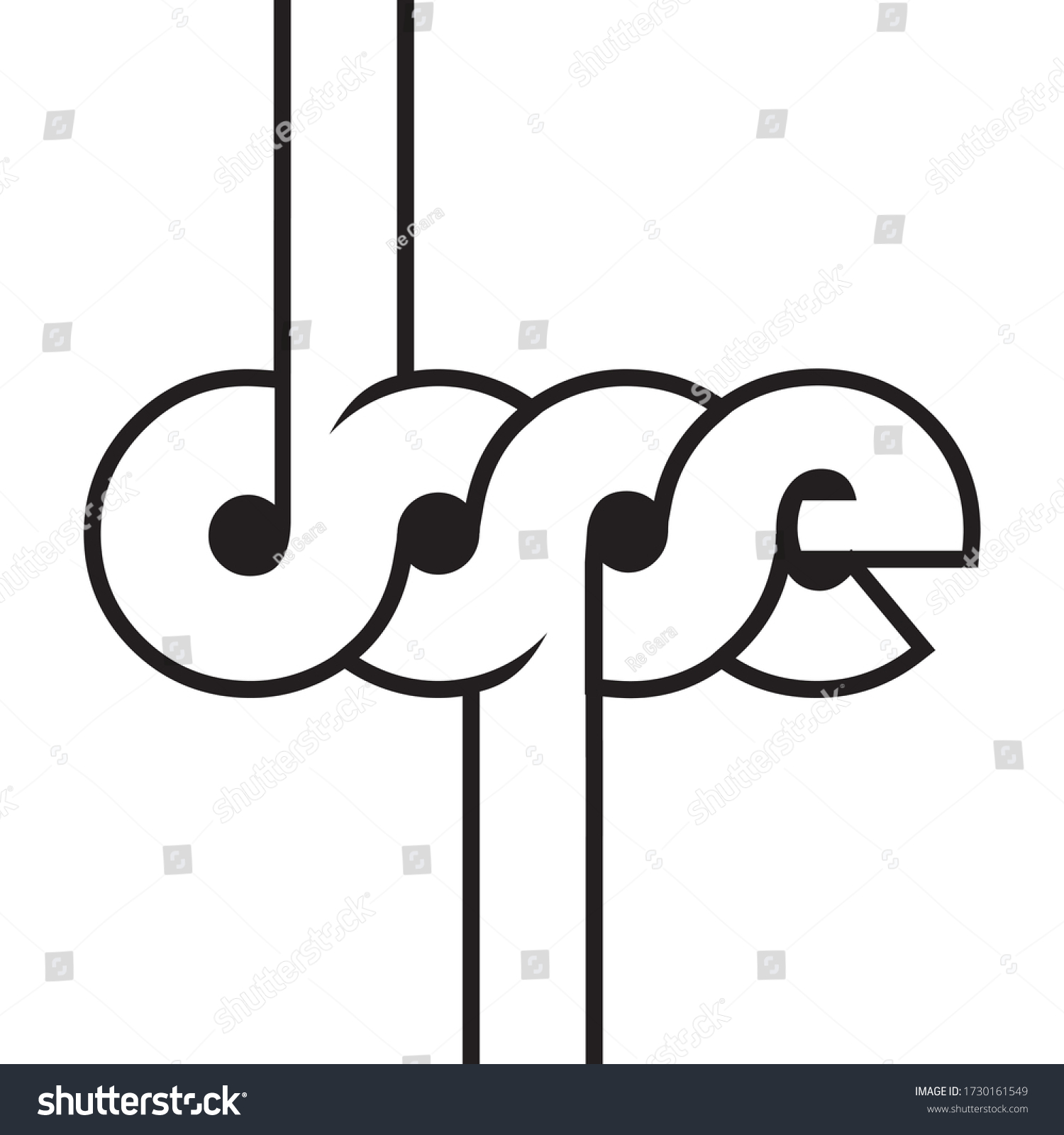 Dope Word Vector Lines On White Stock Vector (Royalty Free) 1730161549 ...
