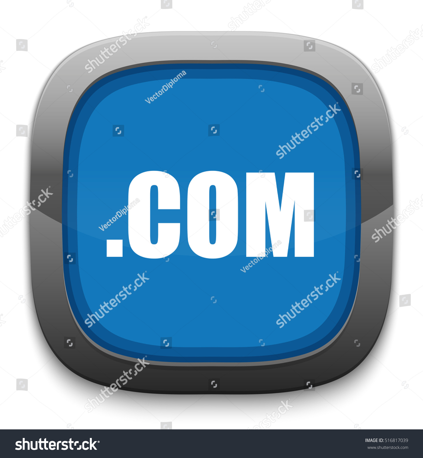 Dot Com Button Stock Vector (Royalty Free) 516817039