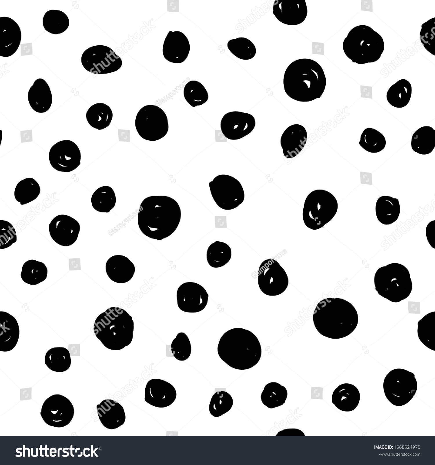 Dot Doodles Texture Seamless Pattern Hand Stock Vector (Royalty Free ...