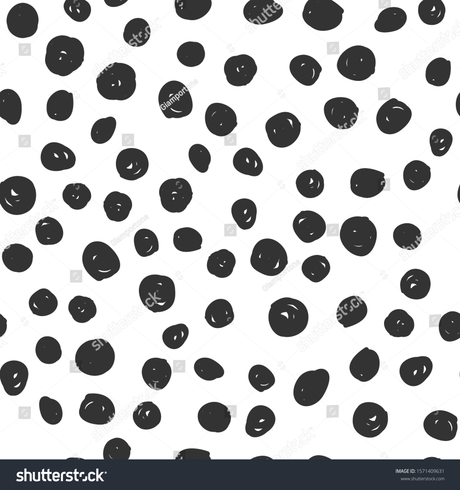 Dot Doodles Texture Seamless Pattern Hand Stock Vector (Royalty Free ...