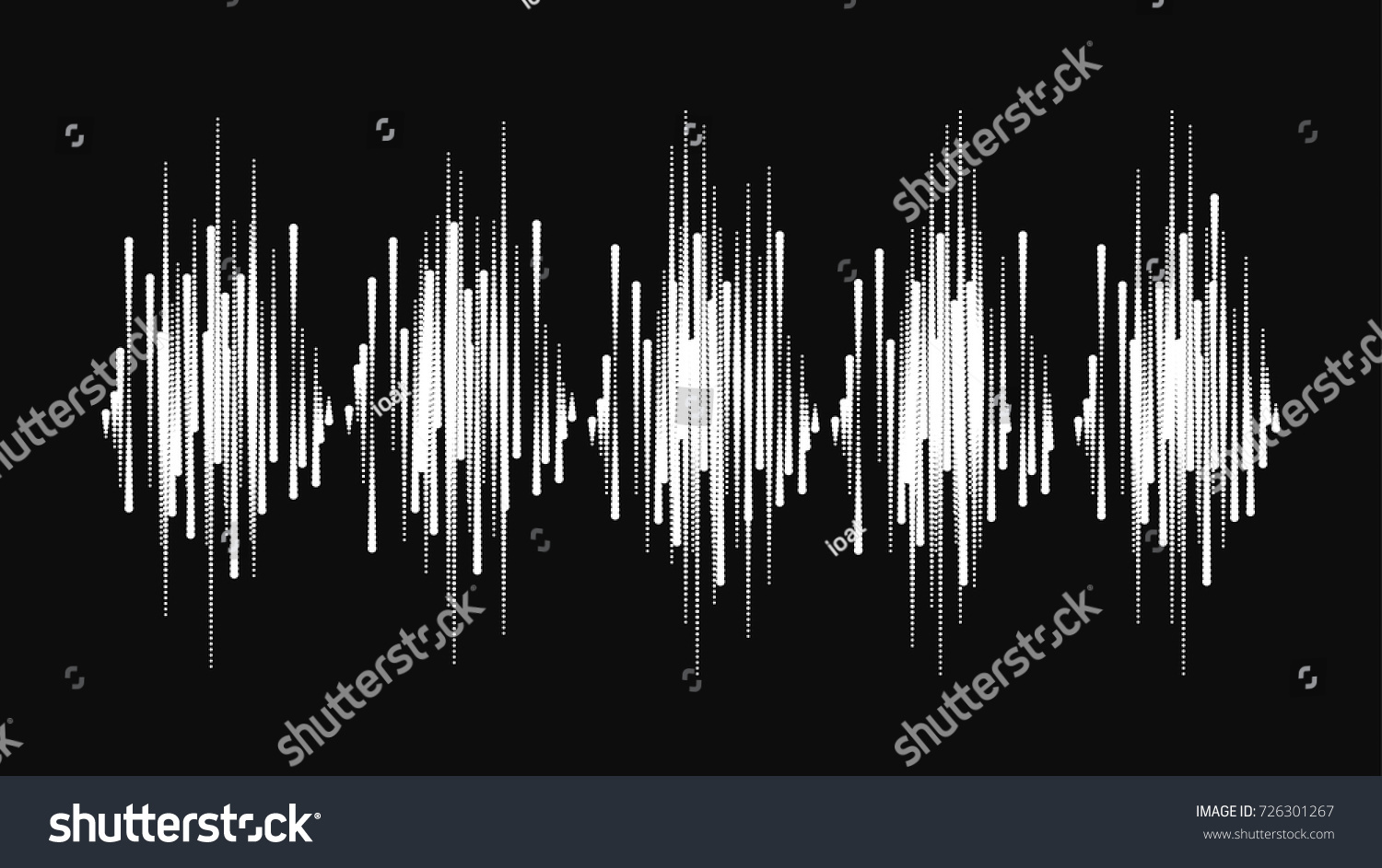 Dot Frequency Sound Wave Stock Vector (Royalty Free) 726301267