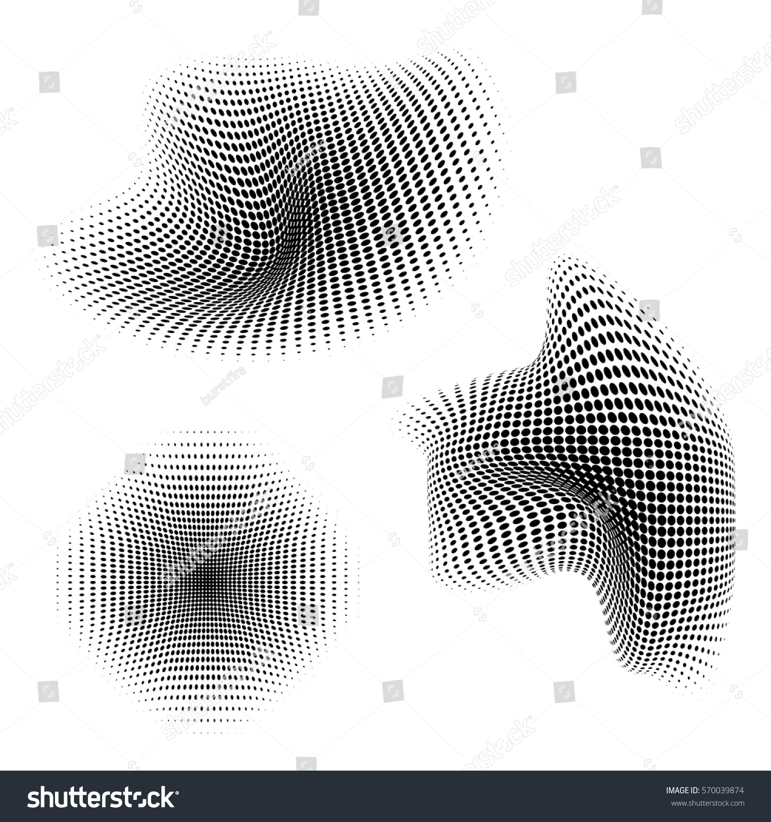Dot Halftone Dotted Design Element Black Stock Vector (Royalty Free ...