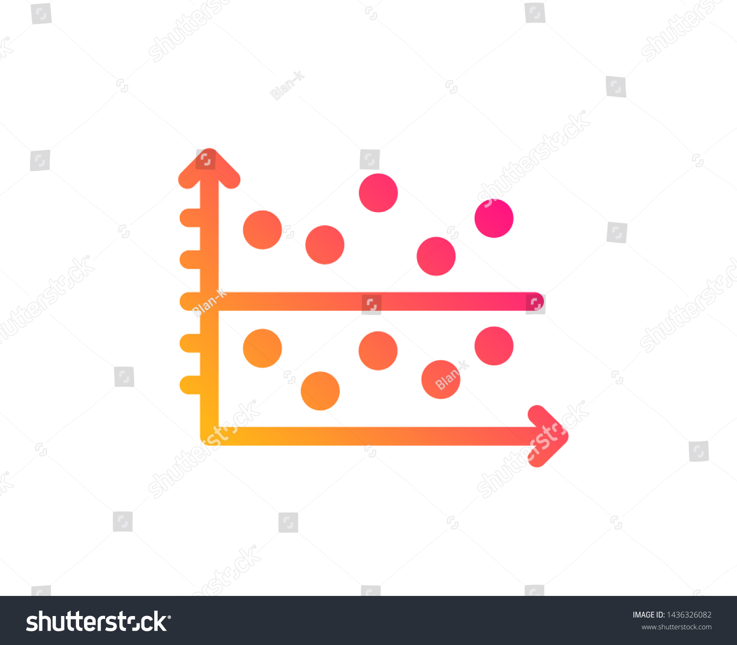 Dot Plot Graph Icon Presentation Chart Stock Vector (Royalty Free ...