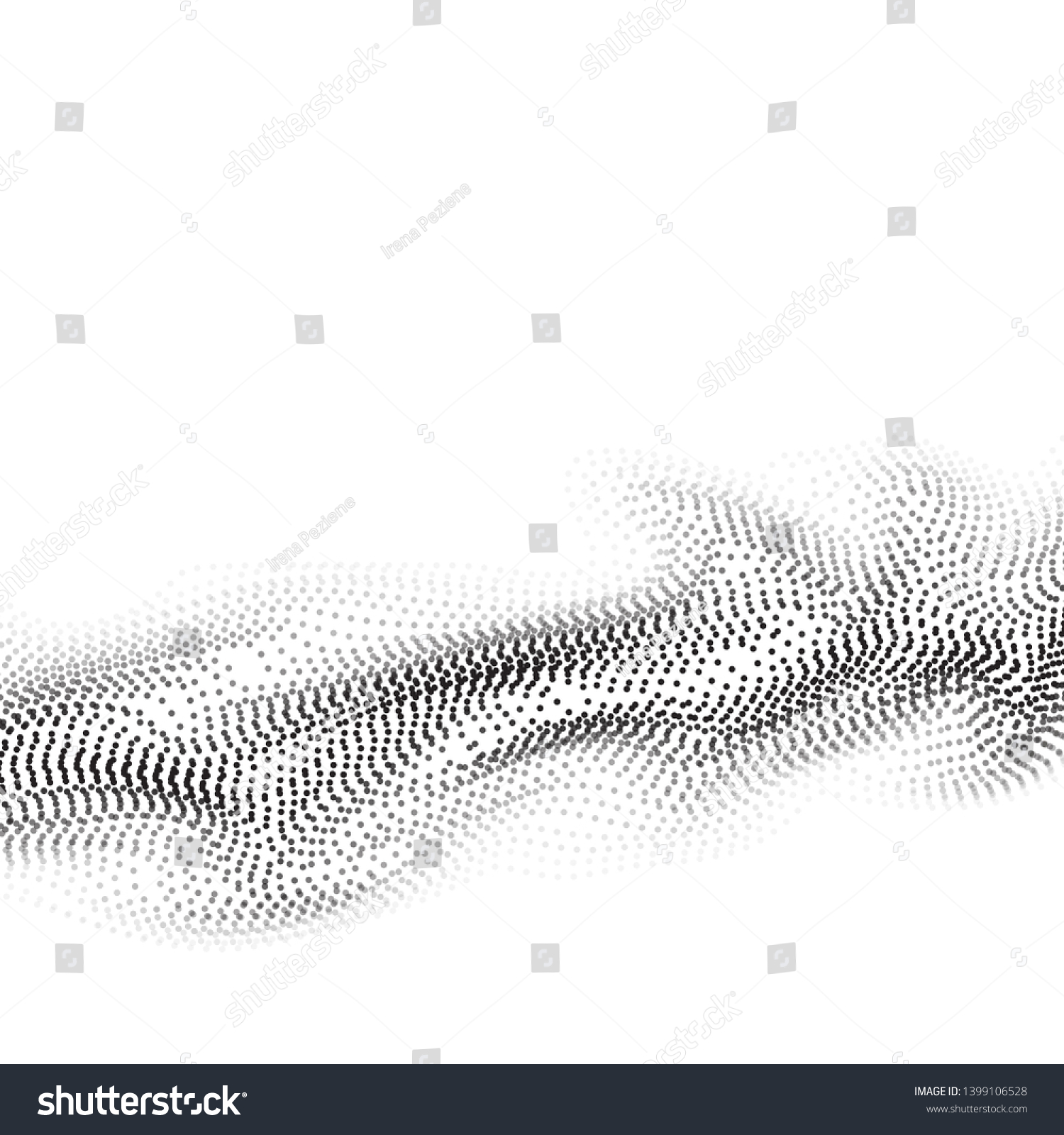 Doted Black 3d Mesh Background Stock Vector (Royalty Free) 1399106528