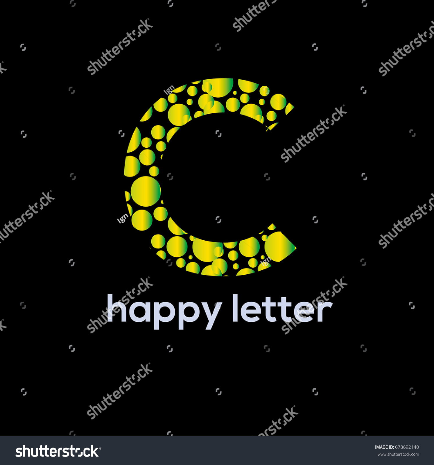 Dots Letter C Logo Design Vector Stock Vector (Royalty Free) 678692140 ...