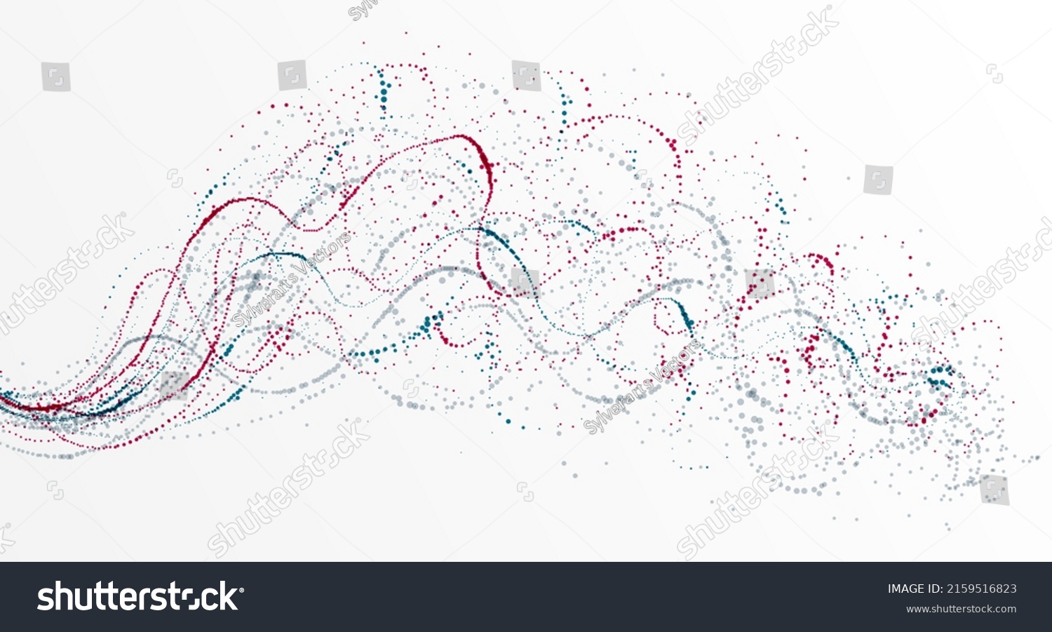 Dots Particles Flowing Array Vector Abstract Stock Vector (Royalty Free ...