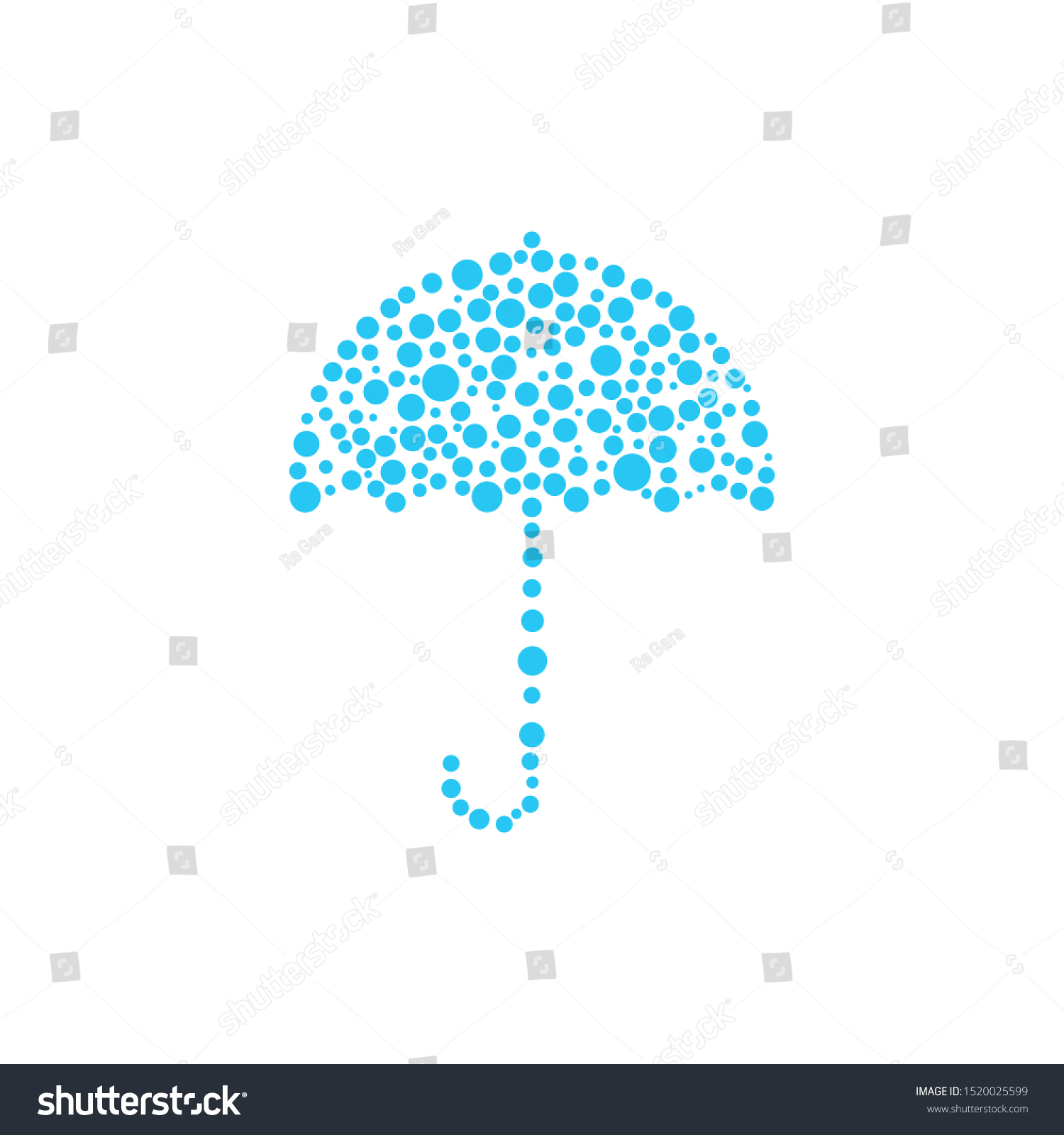 Dots Shape Umbrella Design Vector Illustration Stock Vector (Royalty ...