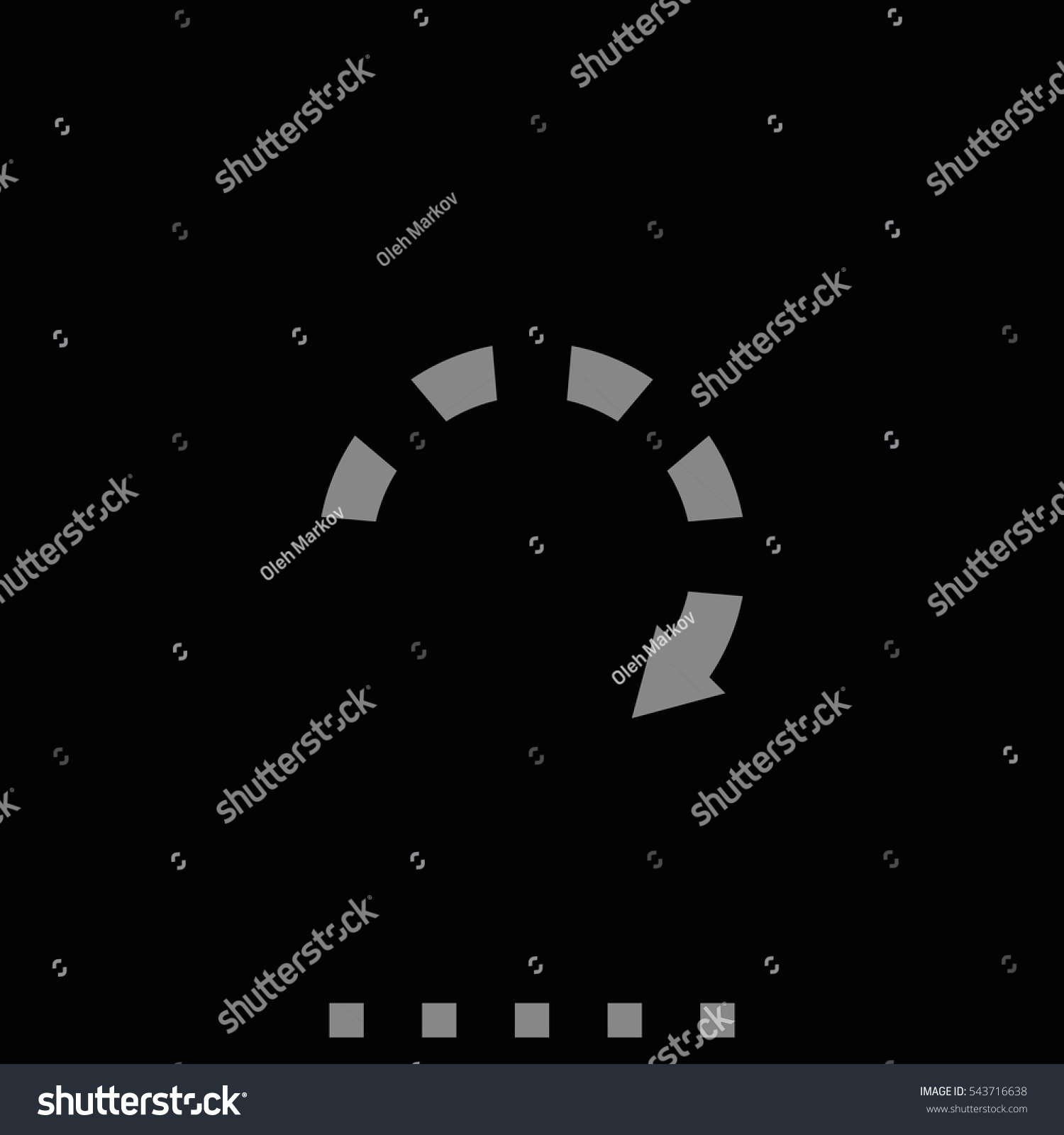 Dotted Bar Circle Arrow Icon Stock Vector (Royalty Free) 543716638 ...