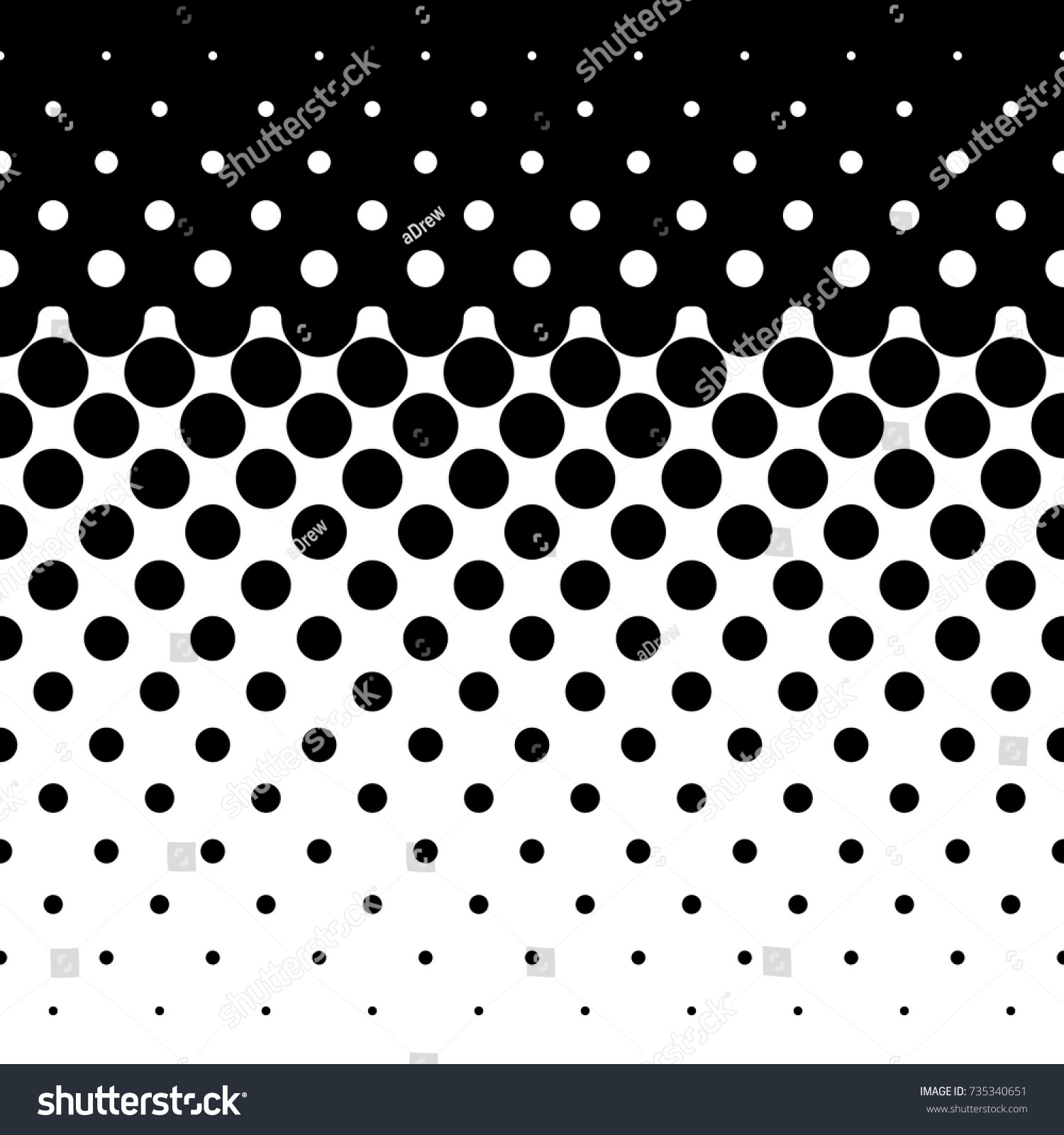 Dotted Gradient Halftone Seamless Pattern Texture Stock Vector (Royalty ...