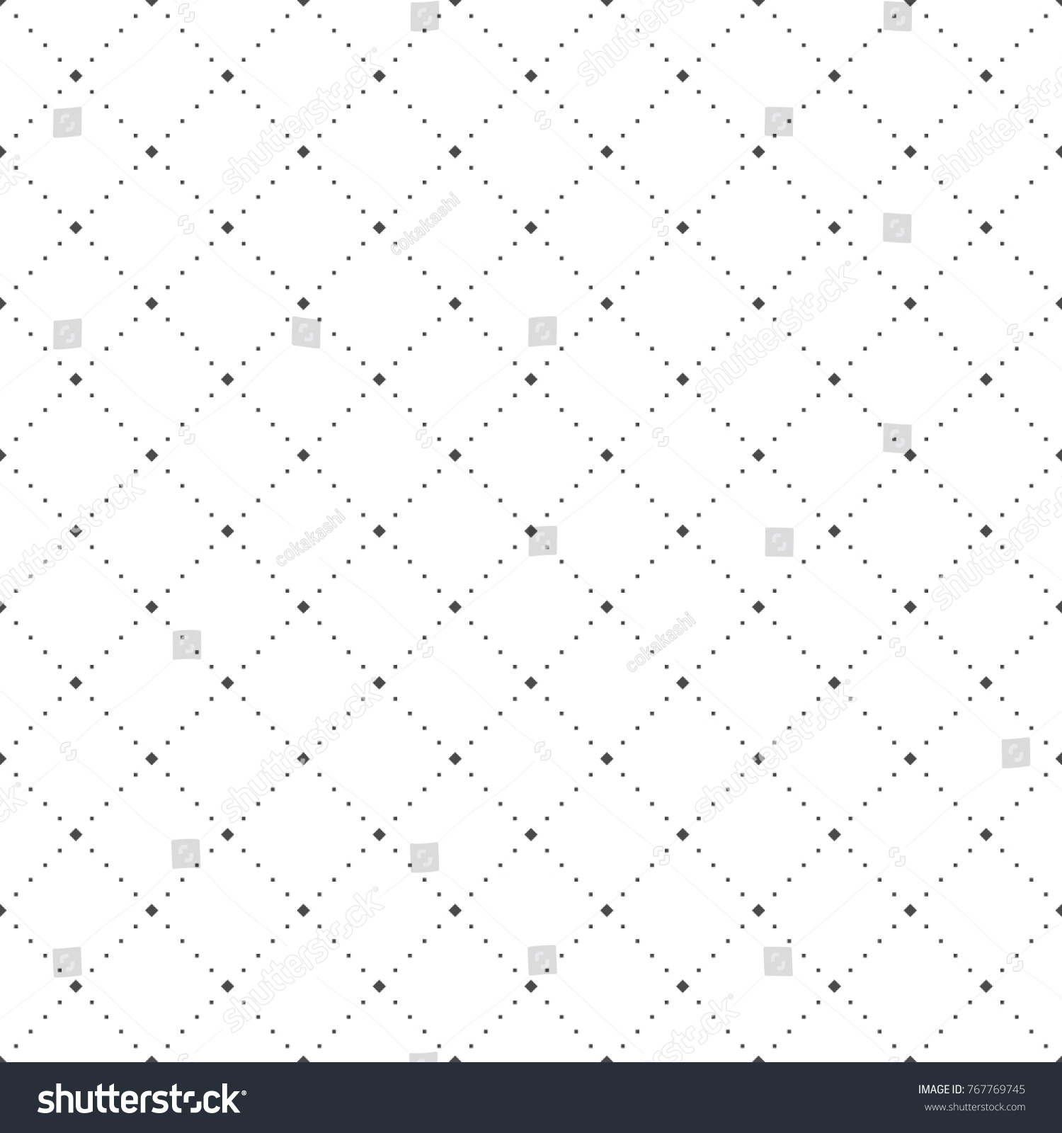 Dotted Line Rhombus Seamless Pattern Vector Stock Vector (Royalty Free ...