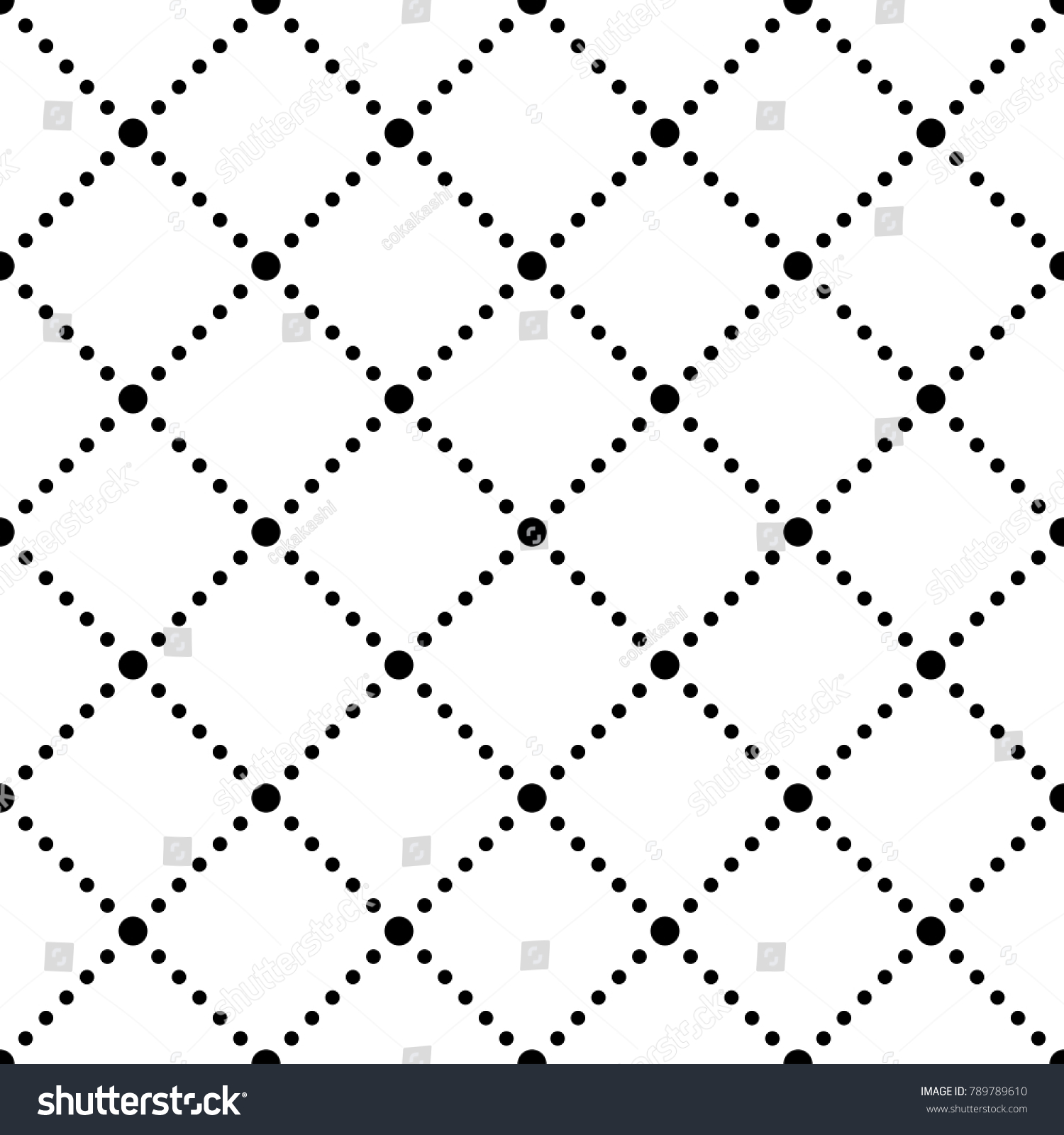 Dotted Line Rhombus Seamless Pattern Vector Stock Vector (Royalty Free ...