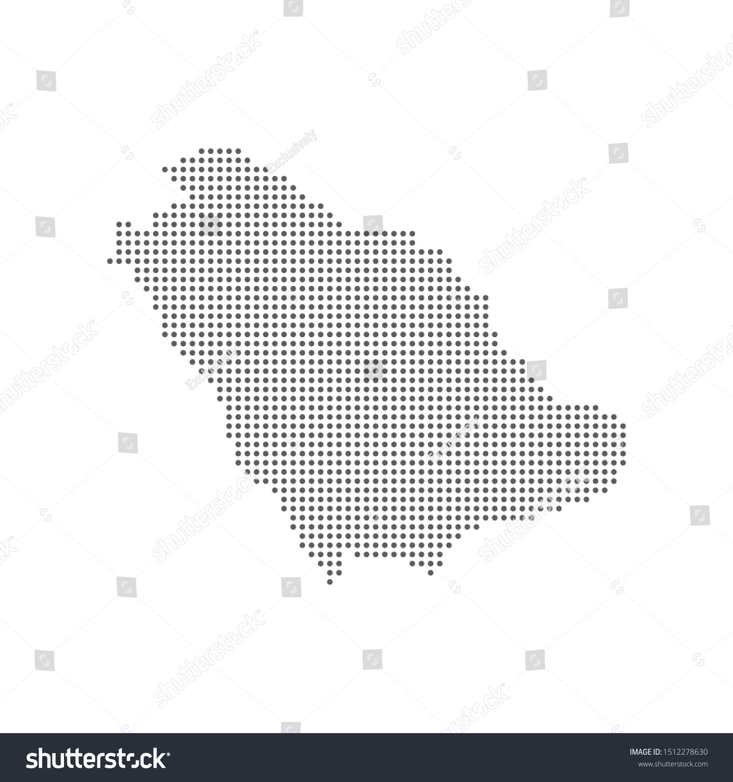 Dotted Polka Dot Map Saudi Arabia Stock Vector (Royalty Free ...