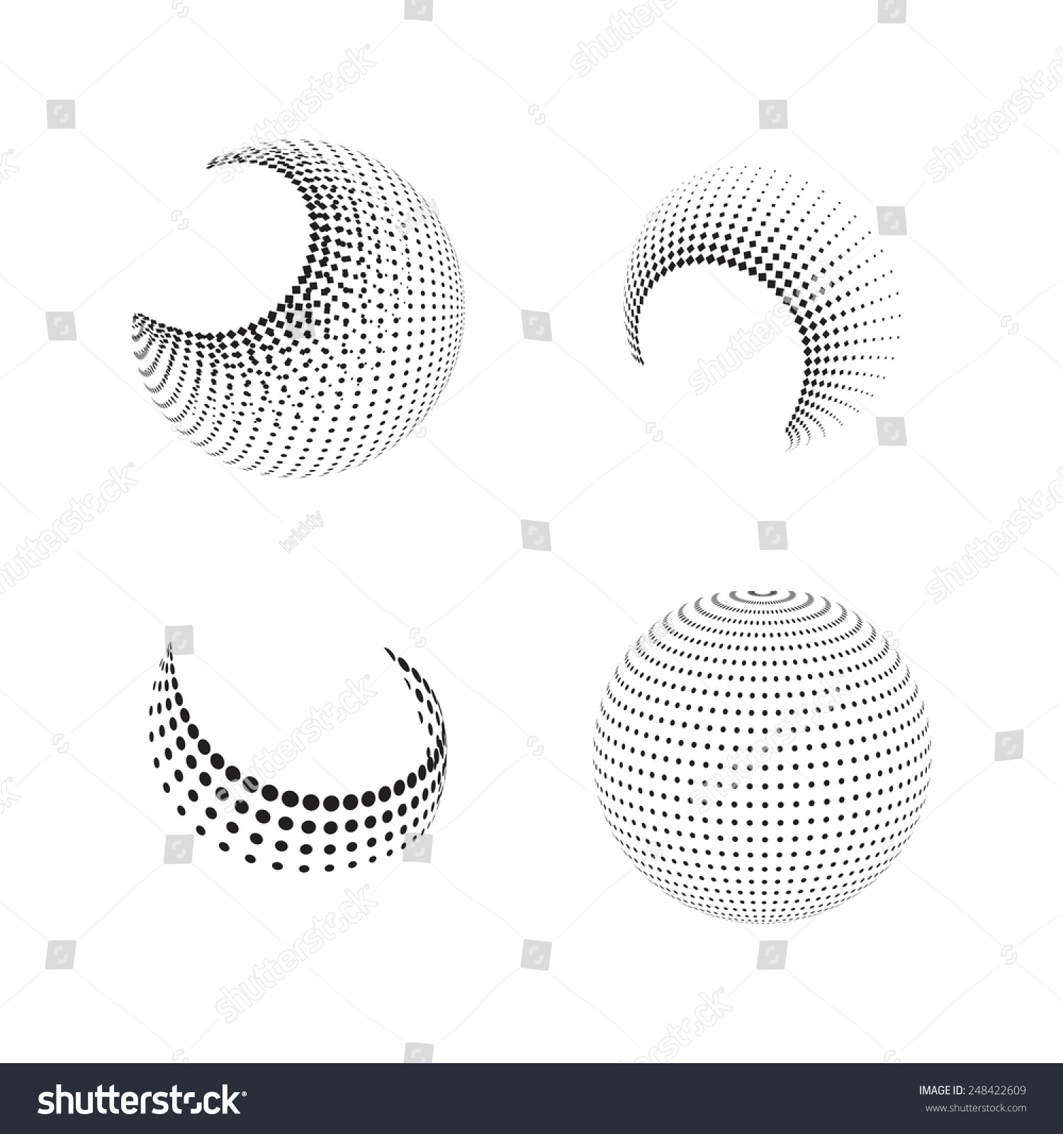 Dotted Spheres Logo Concept Circle Icon Stock Vector (Royalty Free ...