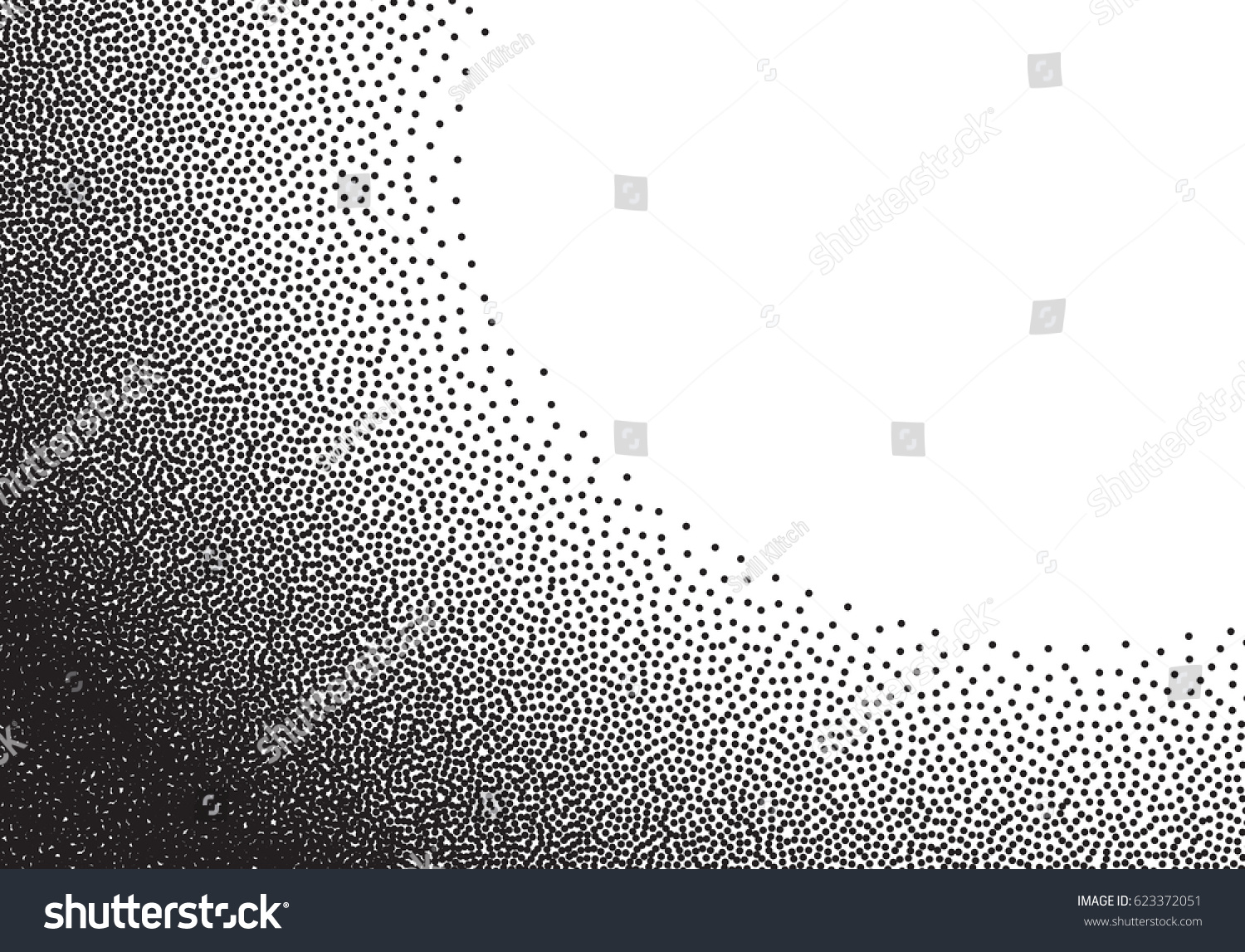 Dotwork Gradient Background Black White Stipple Stock Vector (Royalty ...
