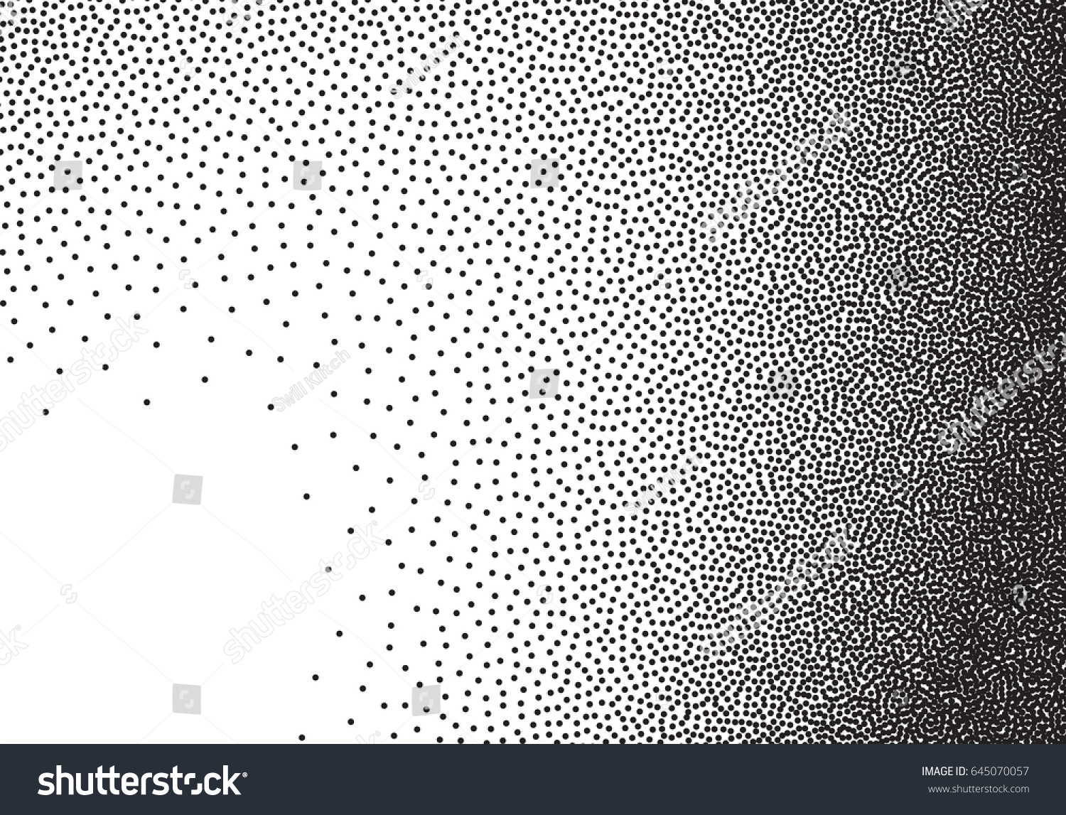 Dotwork Gradient Background Black White Stipple Stock Vector (Royalty ...