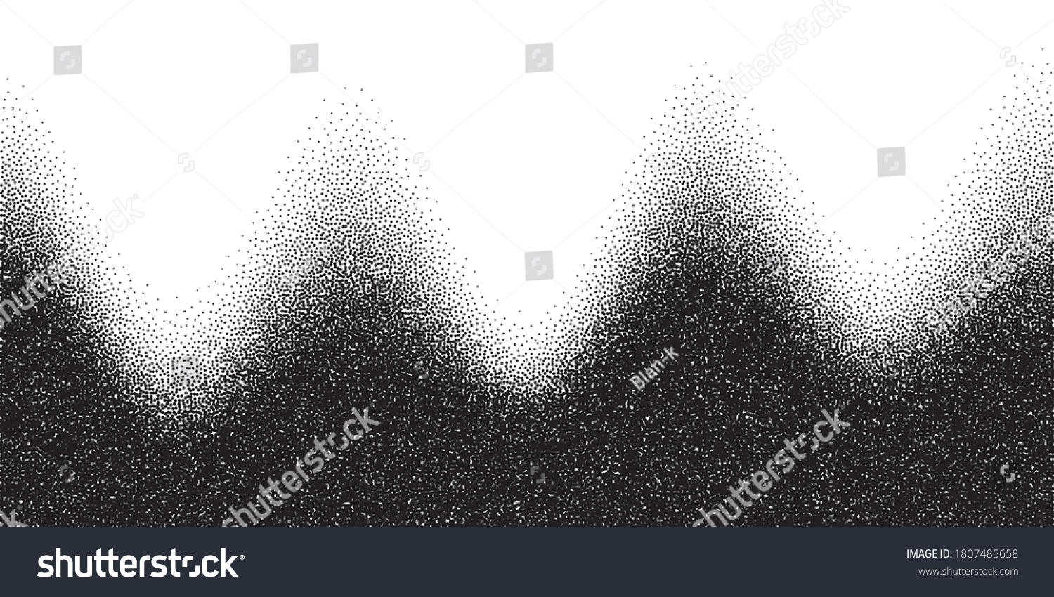 Dotwork Mountain Pattern Vector Background Black Stock Vector (Royalty ...