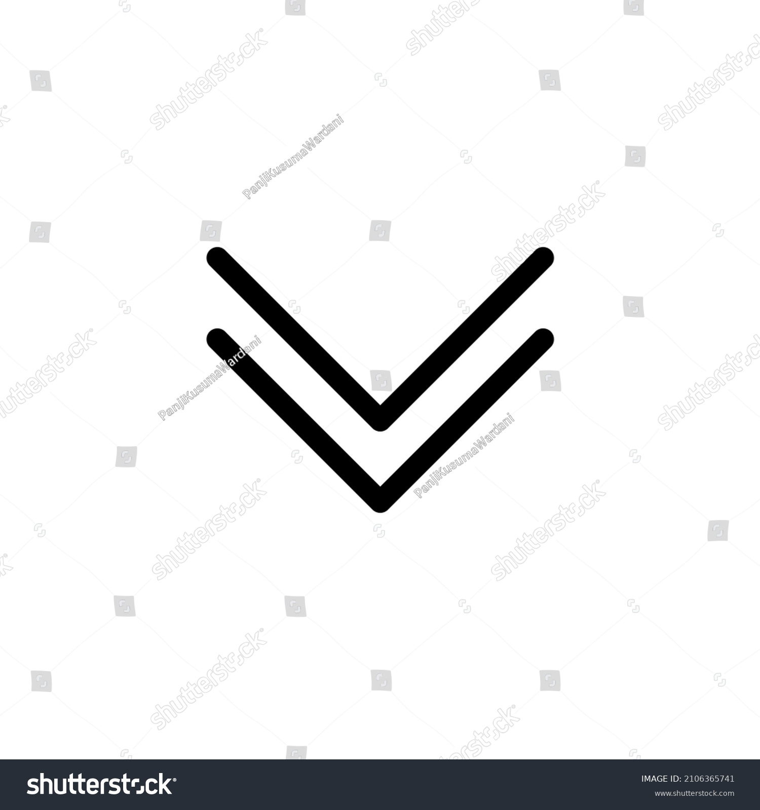 Double Angle Down Arrow Arrows Down Stock Vector (Royalty Free ...
