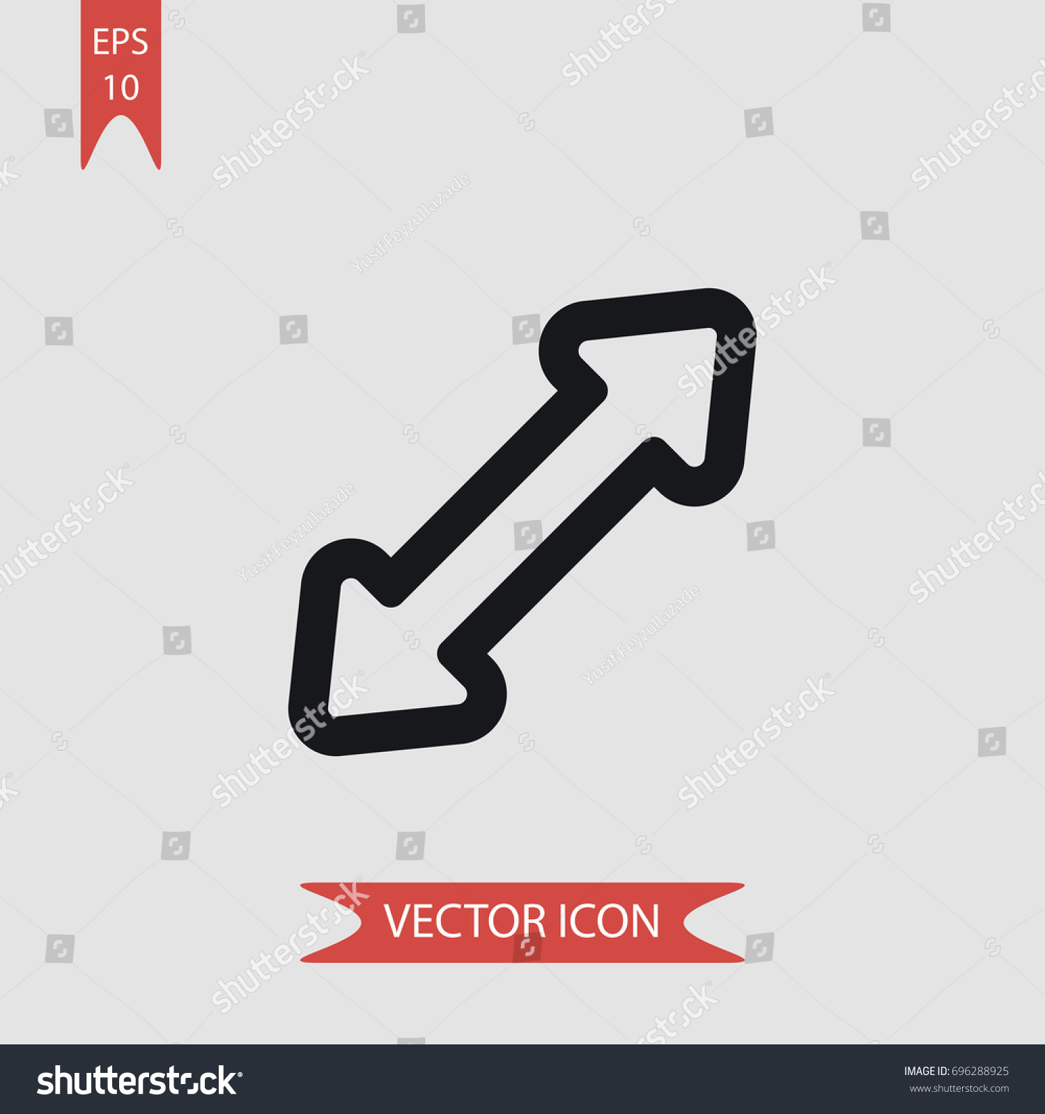 Double Arrow Vector Icon Illustration Symbol Stock Vector (Royalty Free ...