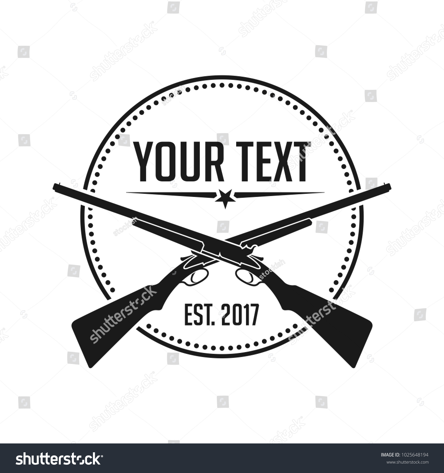 Double Barrel Rifle Vector Logo Stock Vector (Royalty Free) 1025648194 ...