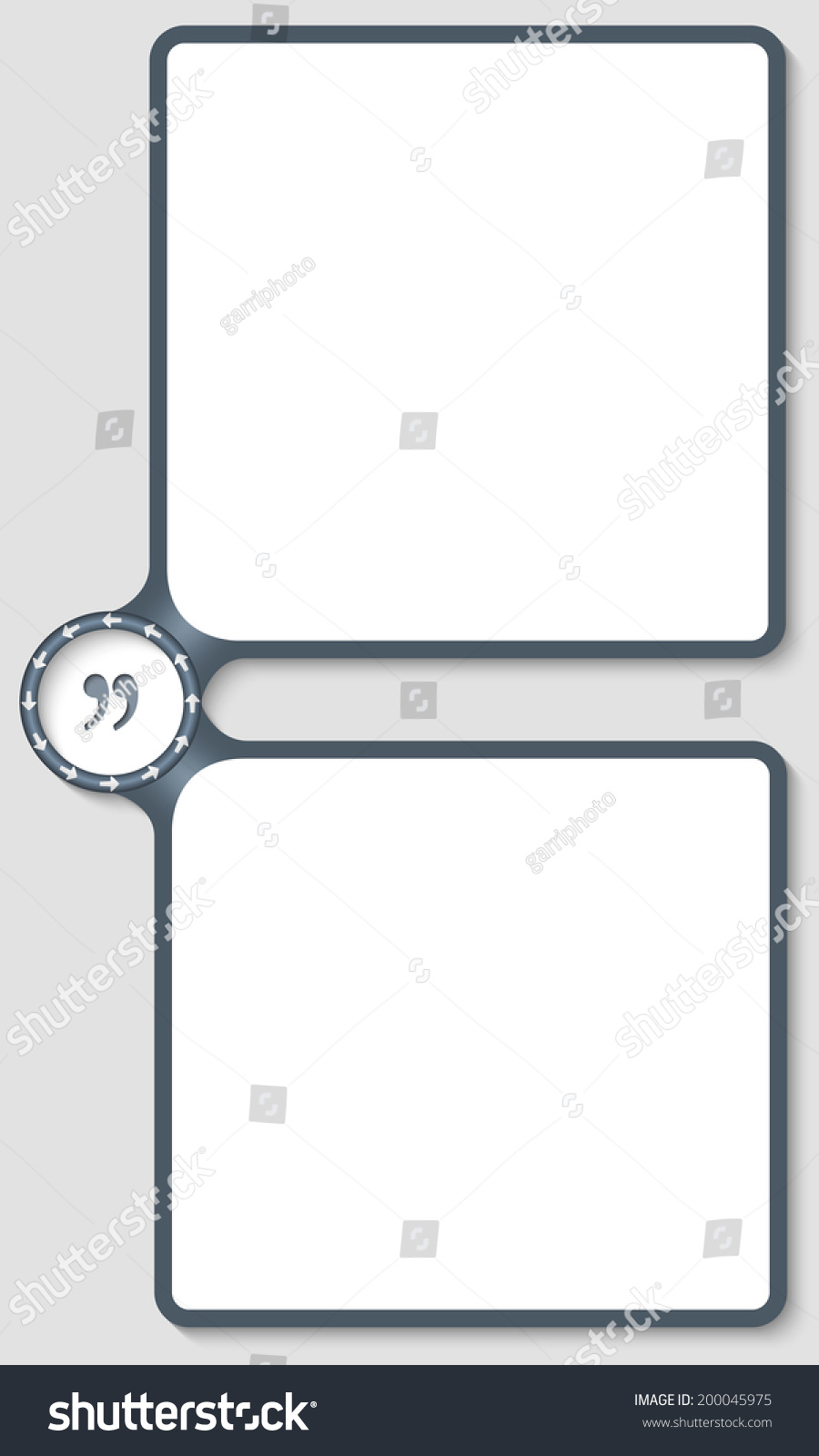 Double Box Entering Text Arrows Quotation Stock Vector (Royalty Free ...