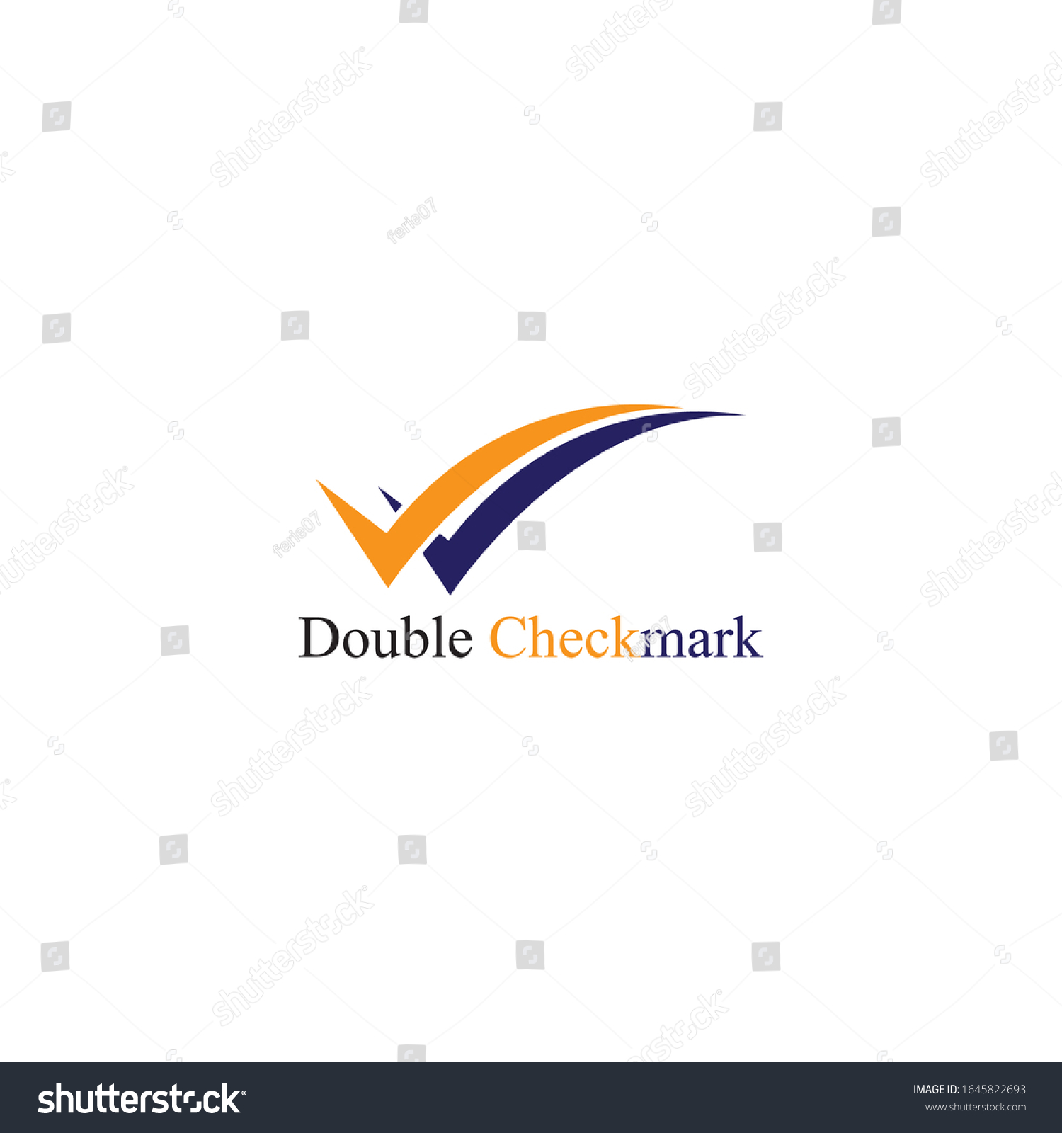 Double Check Mark Logo Template Vector Stock Vector (Royalty Free ...