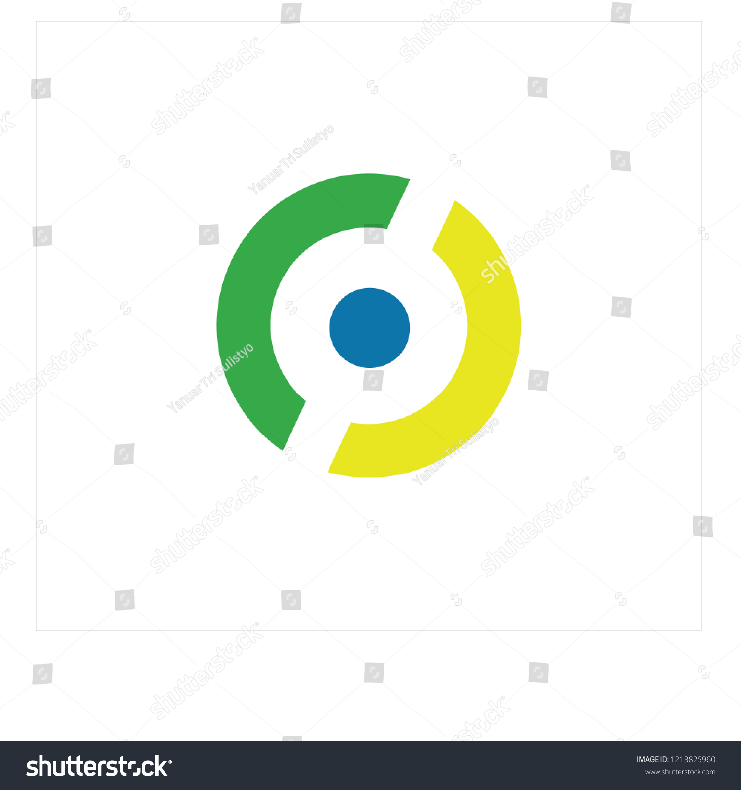 Double Circle Logo Stock Vector (Royalty Free) 1213825960