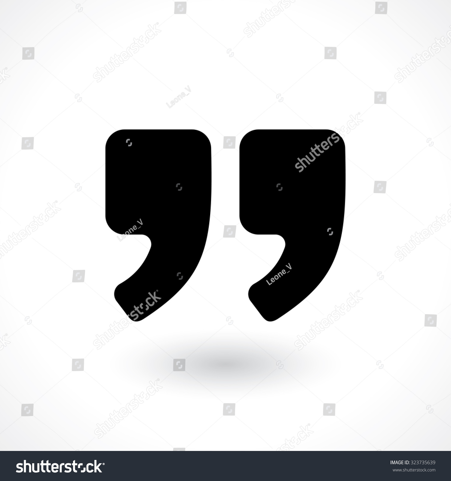 Double Commas Mark Quote: เวกเตอร์สต็อก (ปลอดค่าลิขสิทธิ์) 323735639