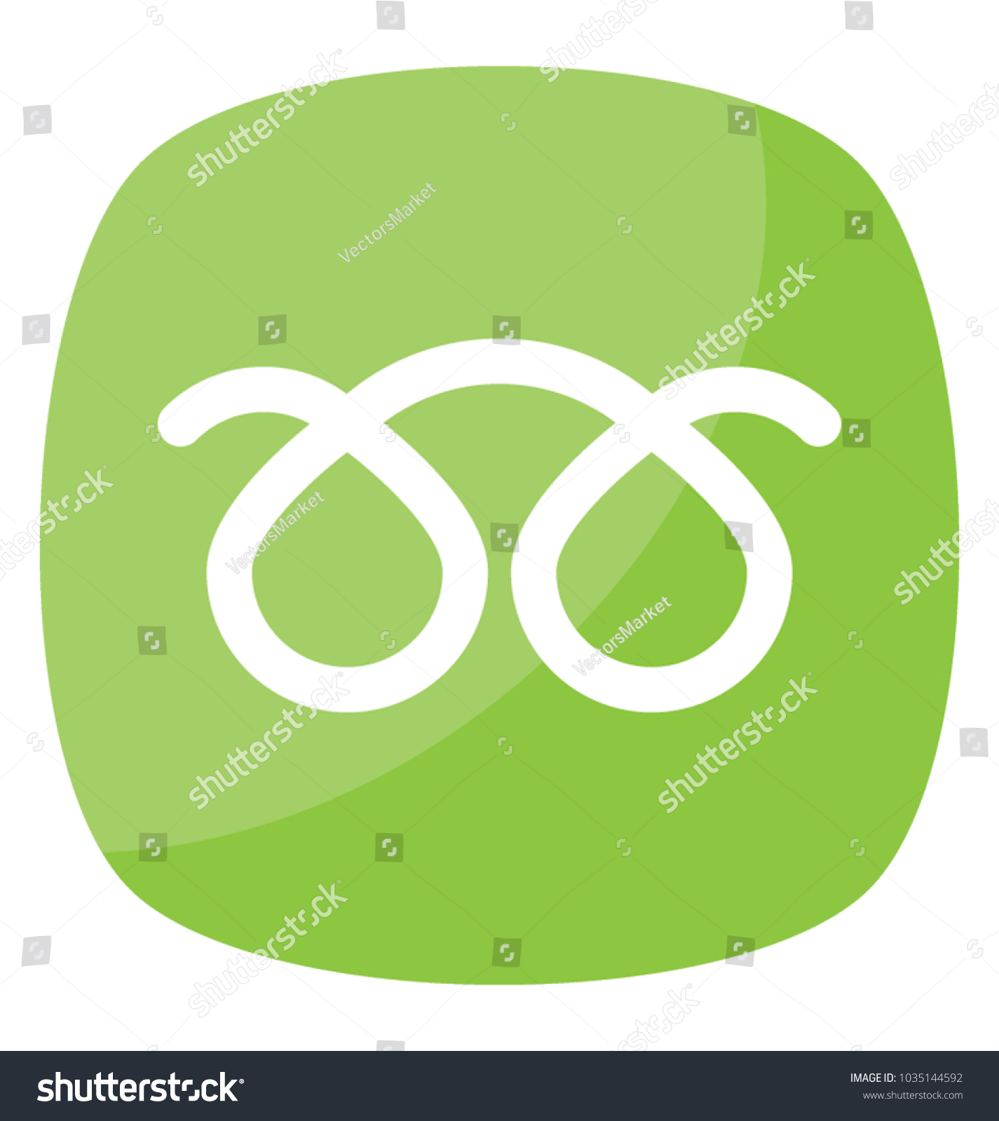 Double Curly Loop Symbol Stock Vector (Royalty Free) 1035144592