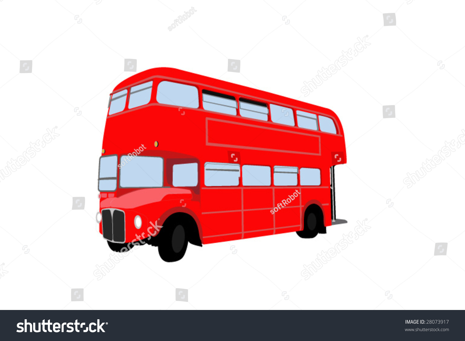 Double Decker Bus Vector Illustration Stock Vector (Royalty Free ...