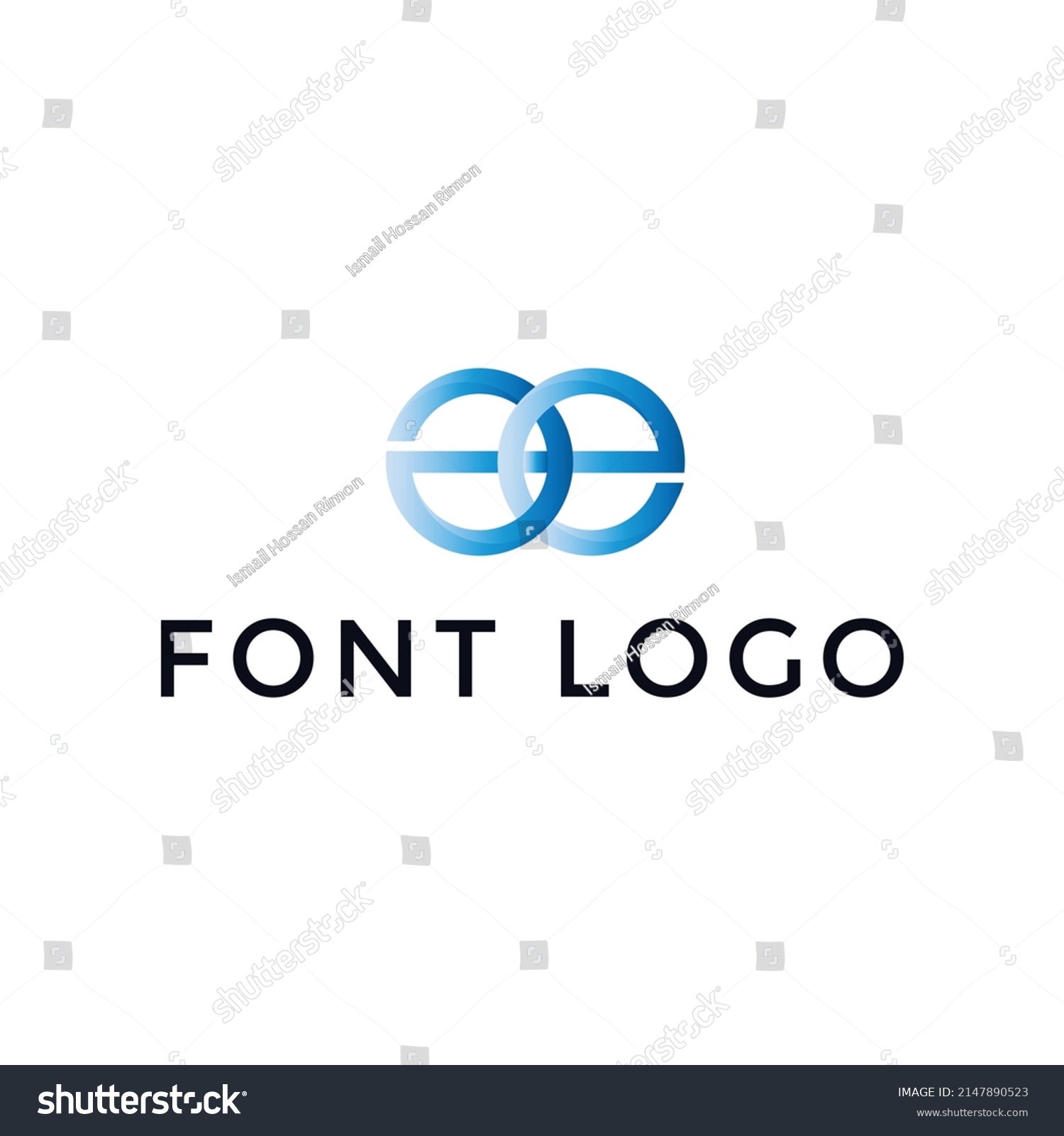 Double E Font Logo Design Stock Vector (Royalty Free) 2147890523 ...