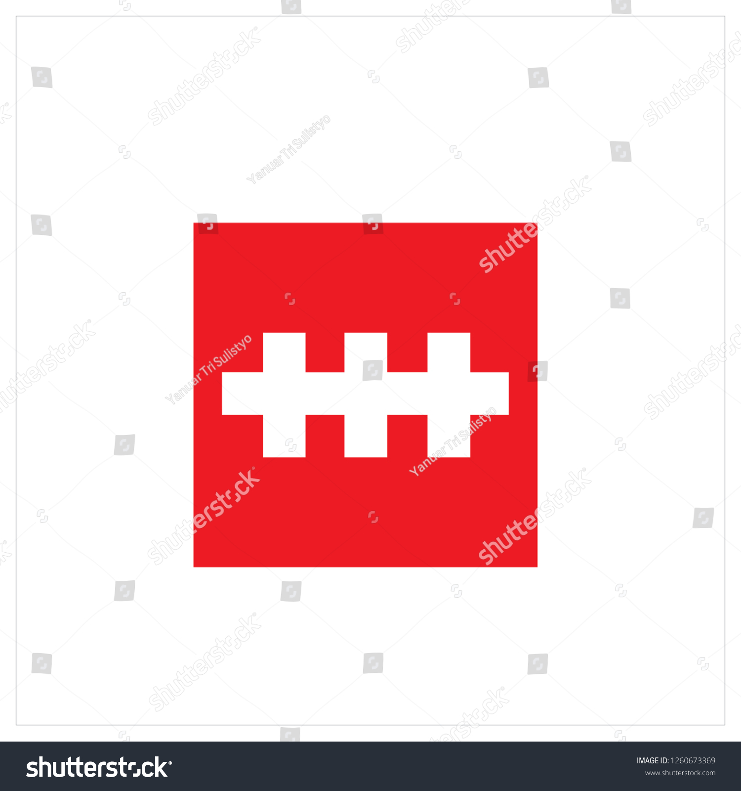 Double H Logo Vector Stock Vector (Royalty Free) 1260673369