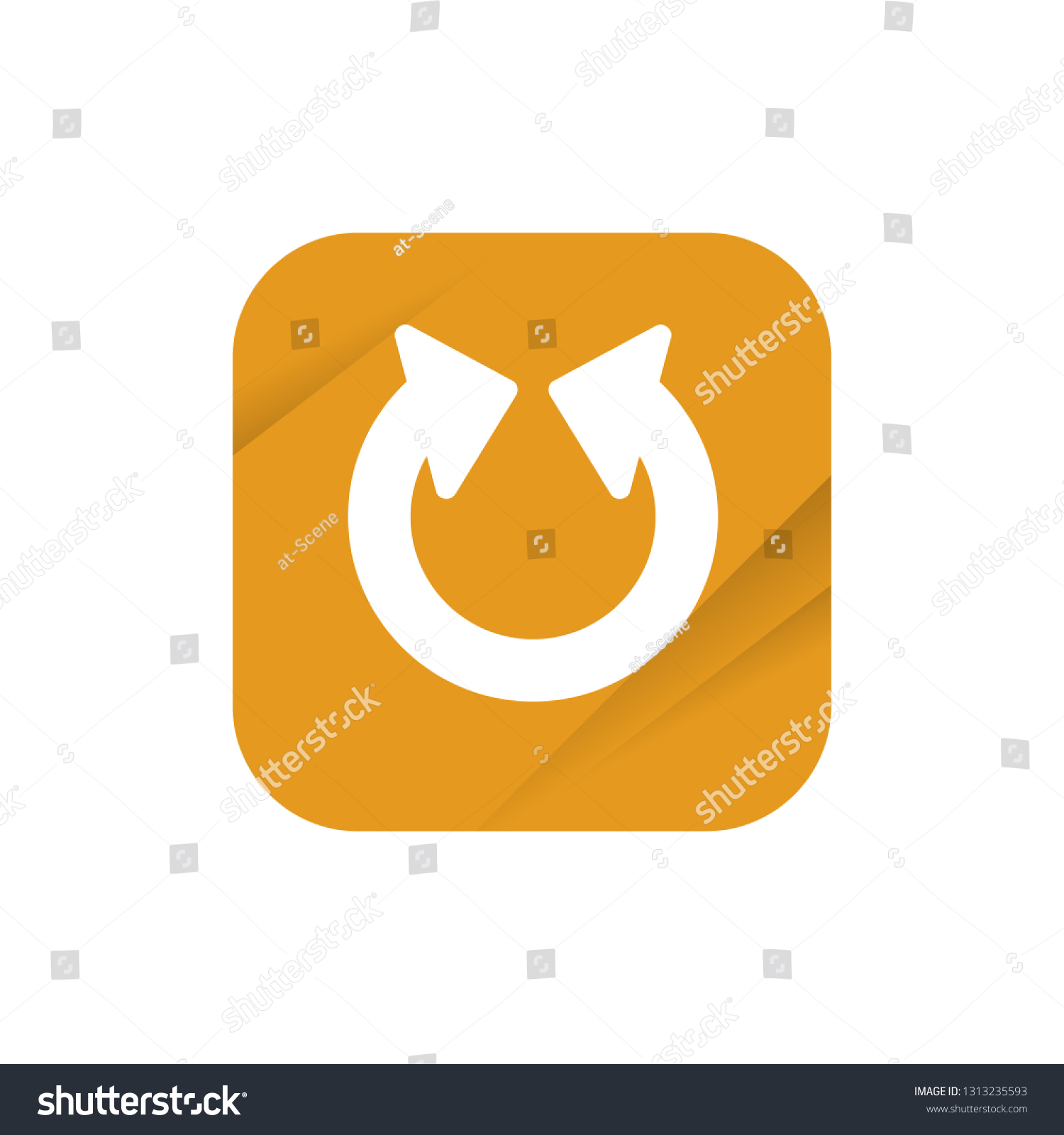Double Head Arrow App Icon: vector de stock (libre de regalías ...