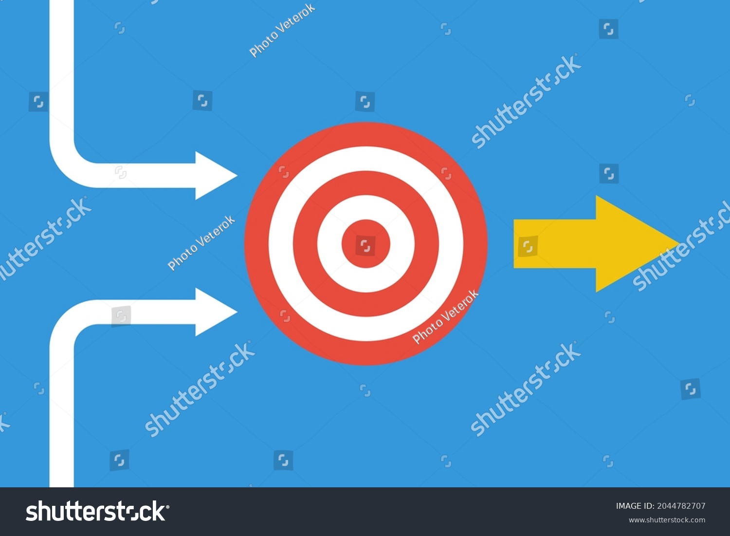 Double Impact Common Goal Flat Vector Stock Vector (Royalty Free ...