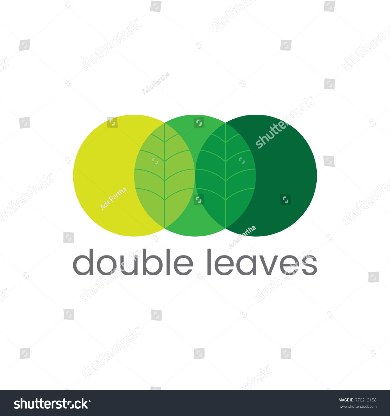 Double Leaves Logo Icon Stock Vector (Royalty Free) 770213158