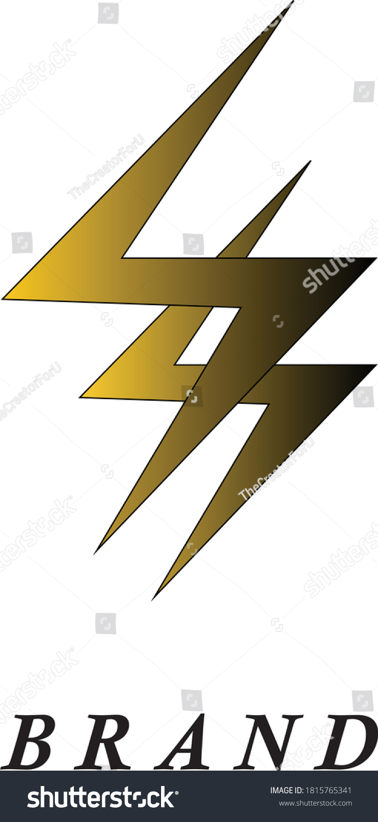 Double Lightning Modern Brand Logo Stock Vector (Royalty Free ...