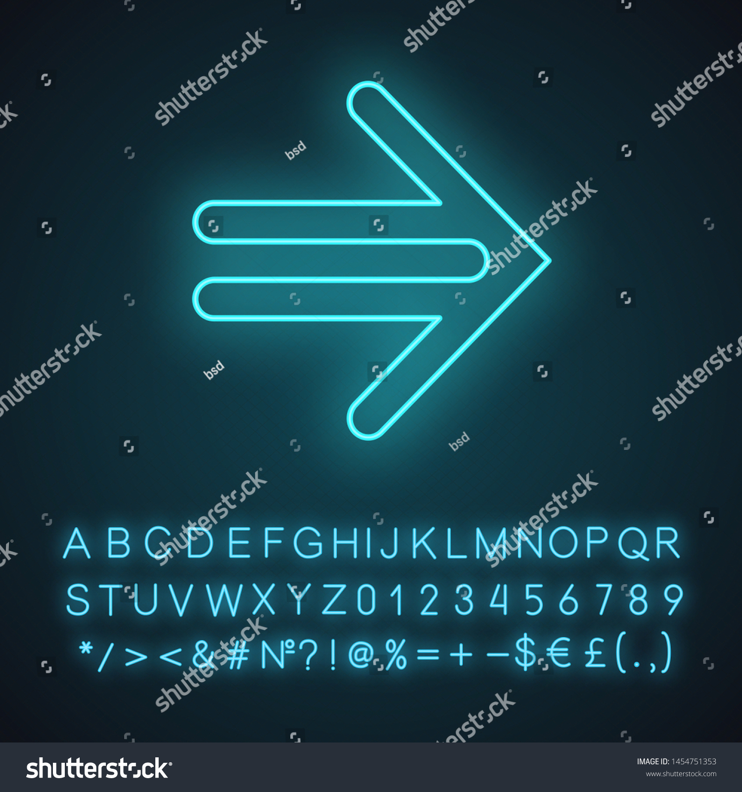 Doublelined Arrow Neon Light Icon Forward Stock Vector (Royalty Free ... Doublelined Arrow Neon Light Icon Forward Stock Vector (Royalty Free ...