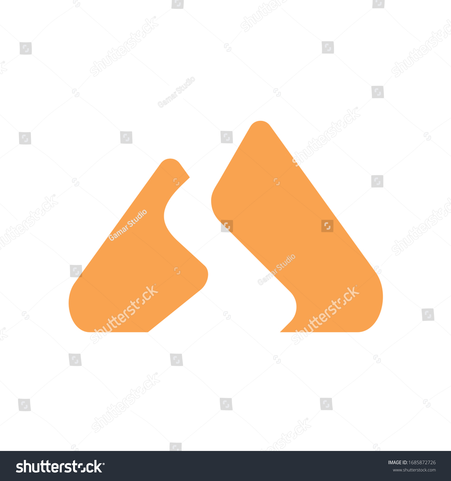 Double Mountain Logo Design Concept Stock Vector (Royalty Free) 1685872726
