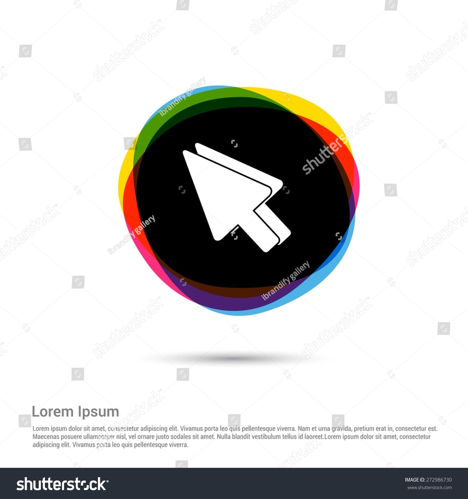 Double Mouse Pointer Icon White Pictogram Stock Vector (Royalty Free ...