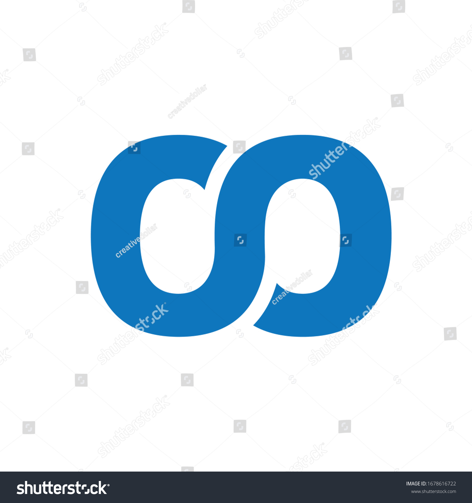 Double O Letters Logo Design Stock Vector (Royalty Free) 1678616722 ...