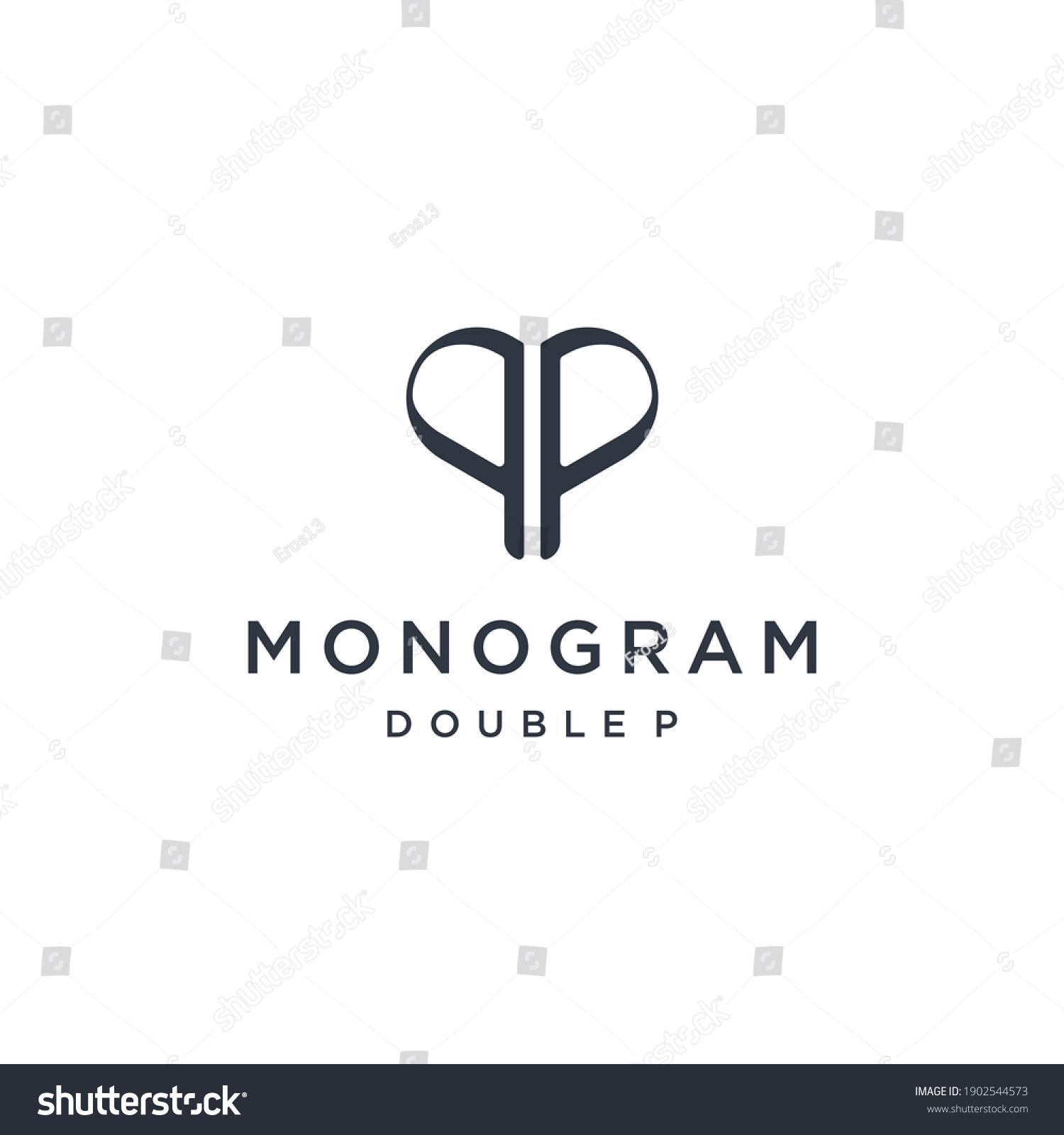 Double P Logo Vector Mirror Concepts Stock Vector (Royalty Free) 1902544573