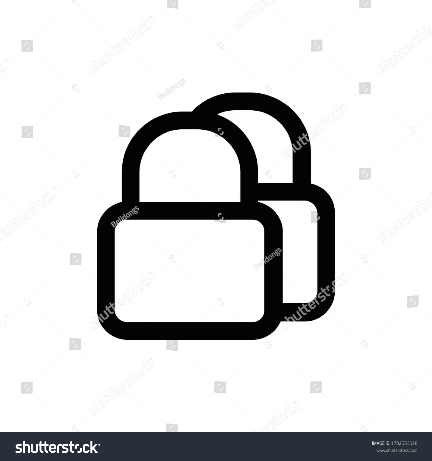 Double Protection Icon Vector Illustration Stock Vector (Royalty Free ...