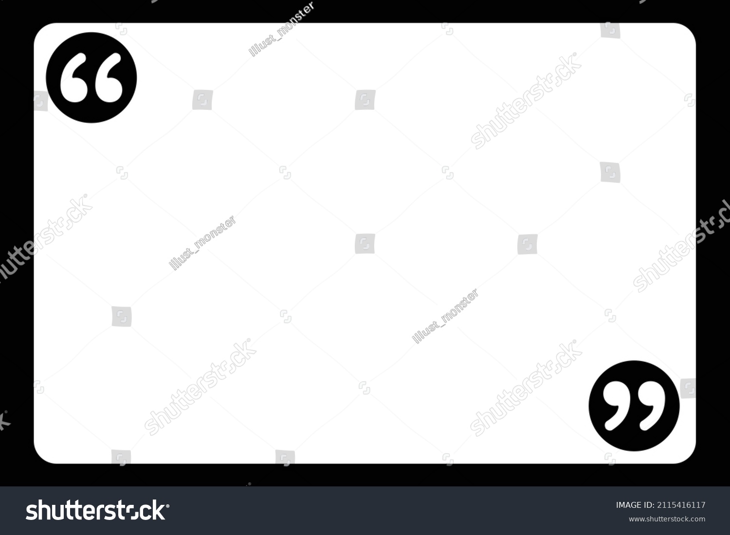Double Quotation Marks Frames Quote Template Stock Vector (Royalty Free ...