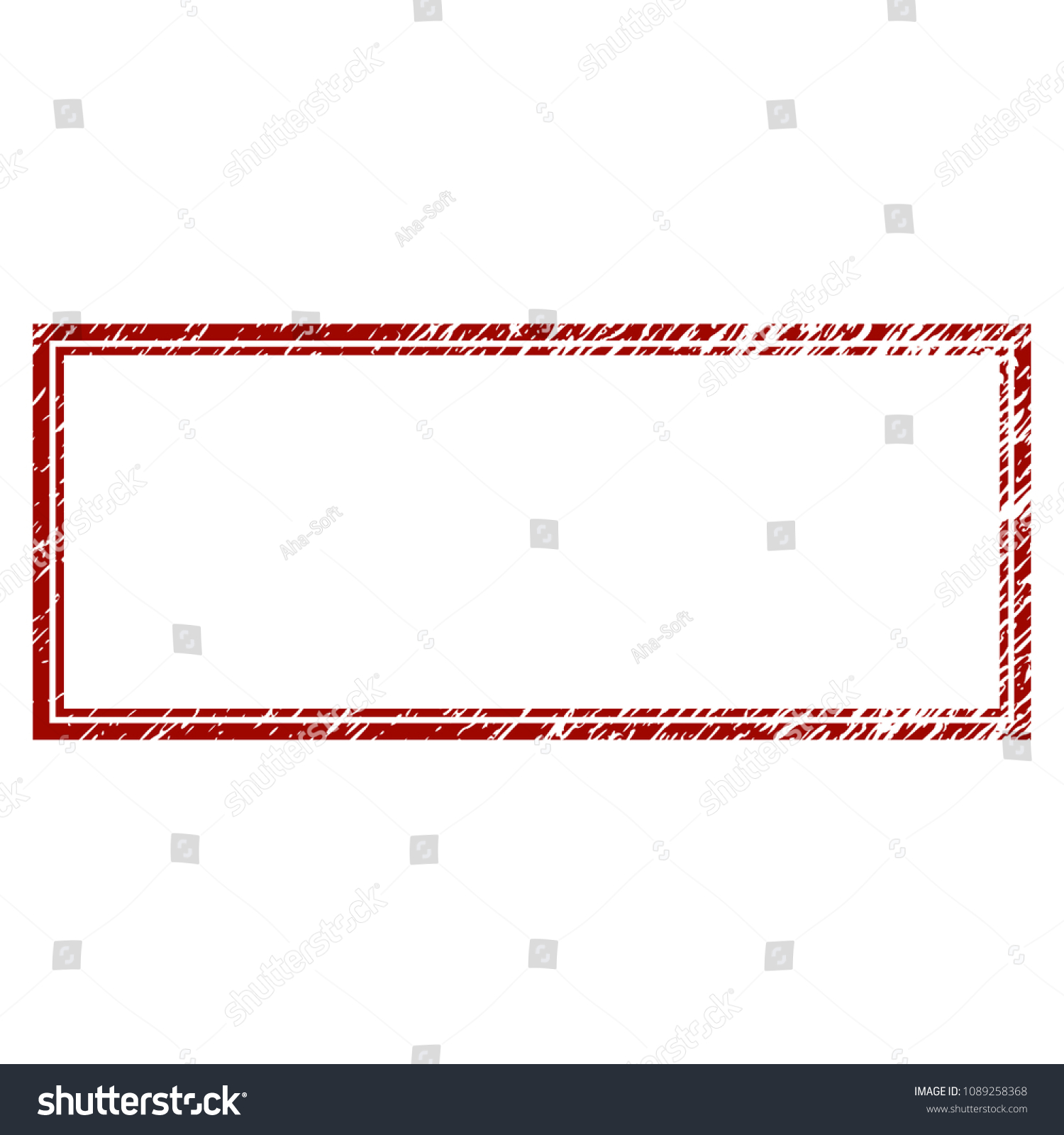 Double Rectangle Frame Grunge Textured Template Stock Vector (Royalty ...