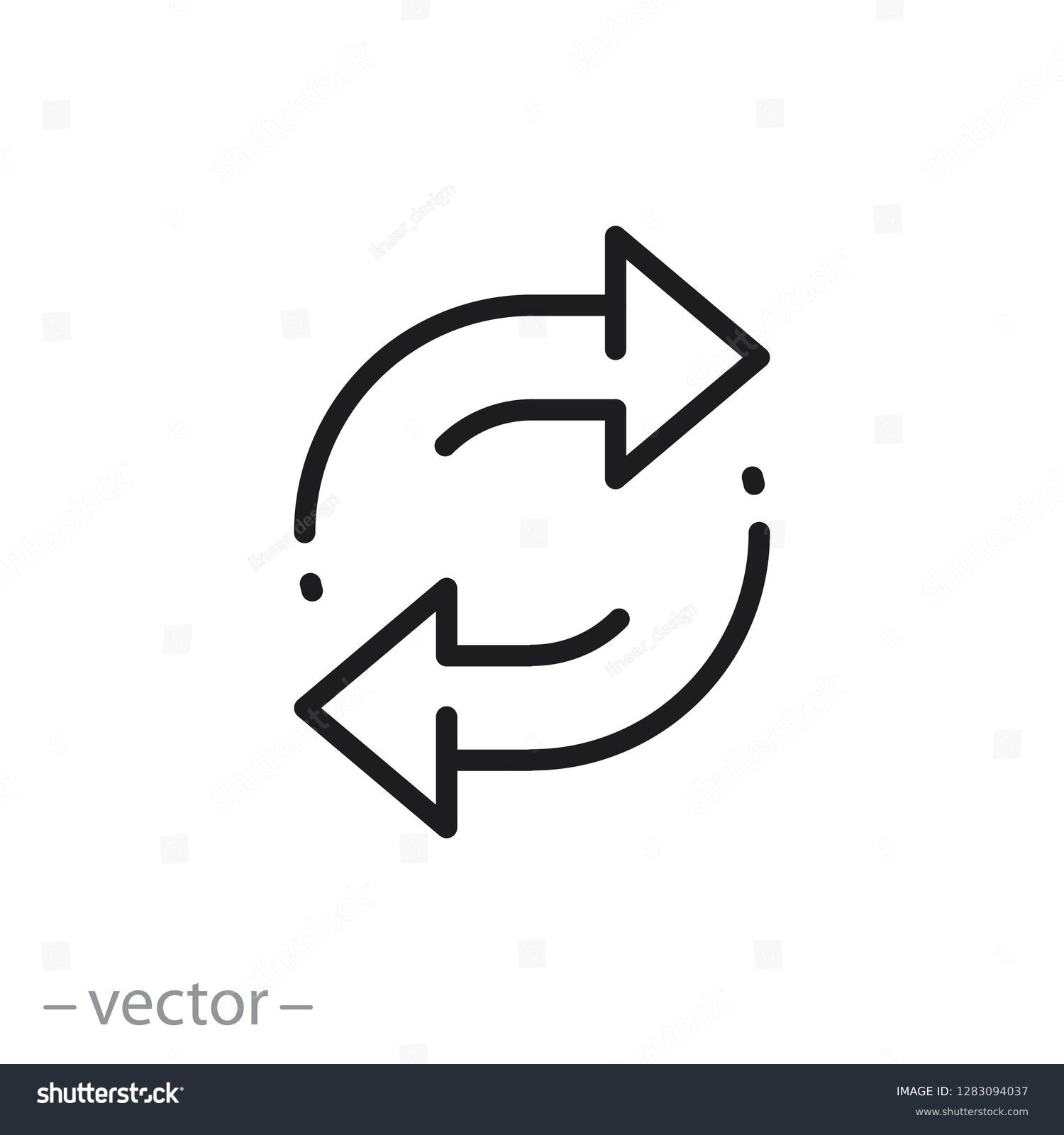 Double Reverse Arrow Replace Icon Exchange Stock Vector (Royalty Free ...