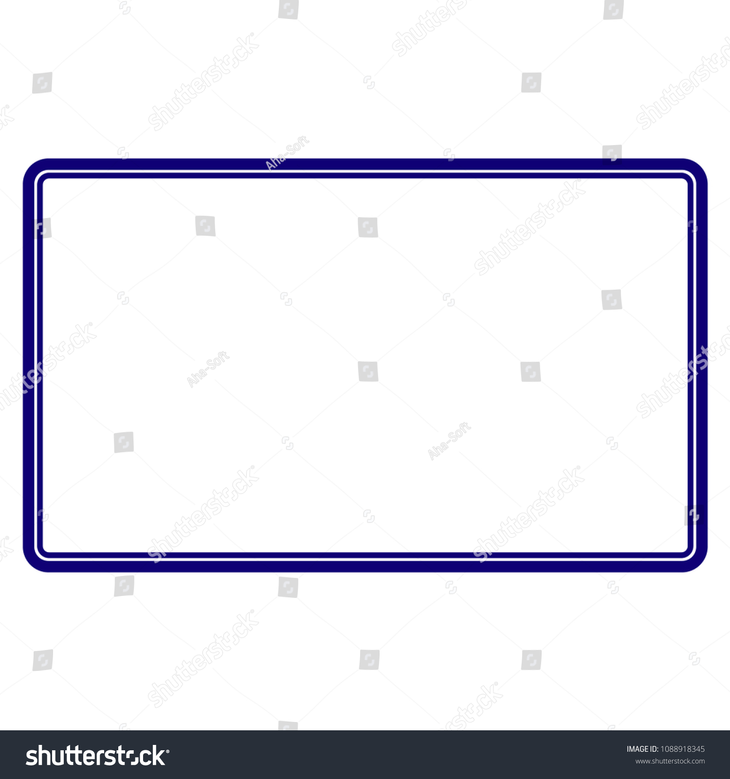 Doppeltes abgerundetes Rechteck-Rahmenvorlage. Vektor-Entwurf Element ... Doppeltes abgerundetes Rechteck-Rahmenvorlage. Vektor-Entwurf Element ...