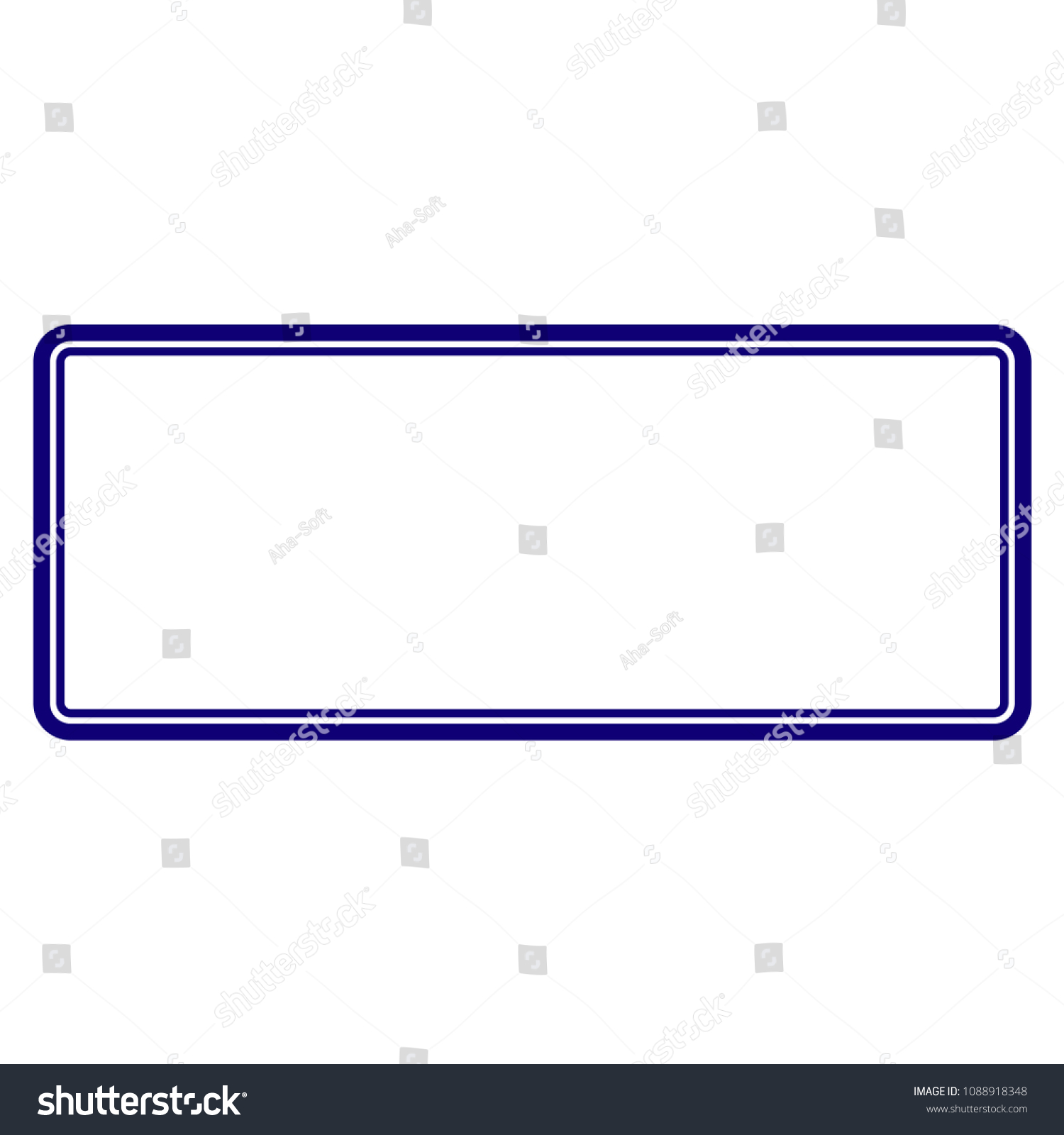 Double Rounded Rectangle Frame Template Vector Stock Vector (Royalty ...