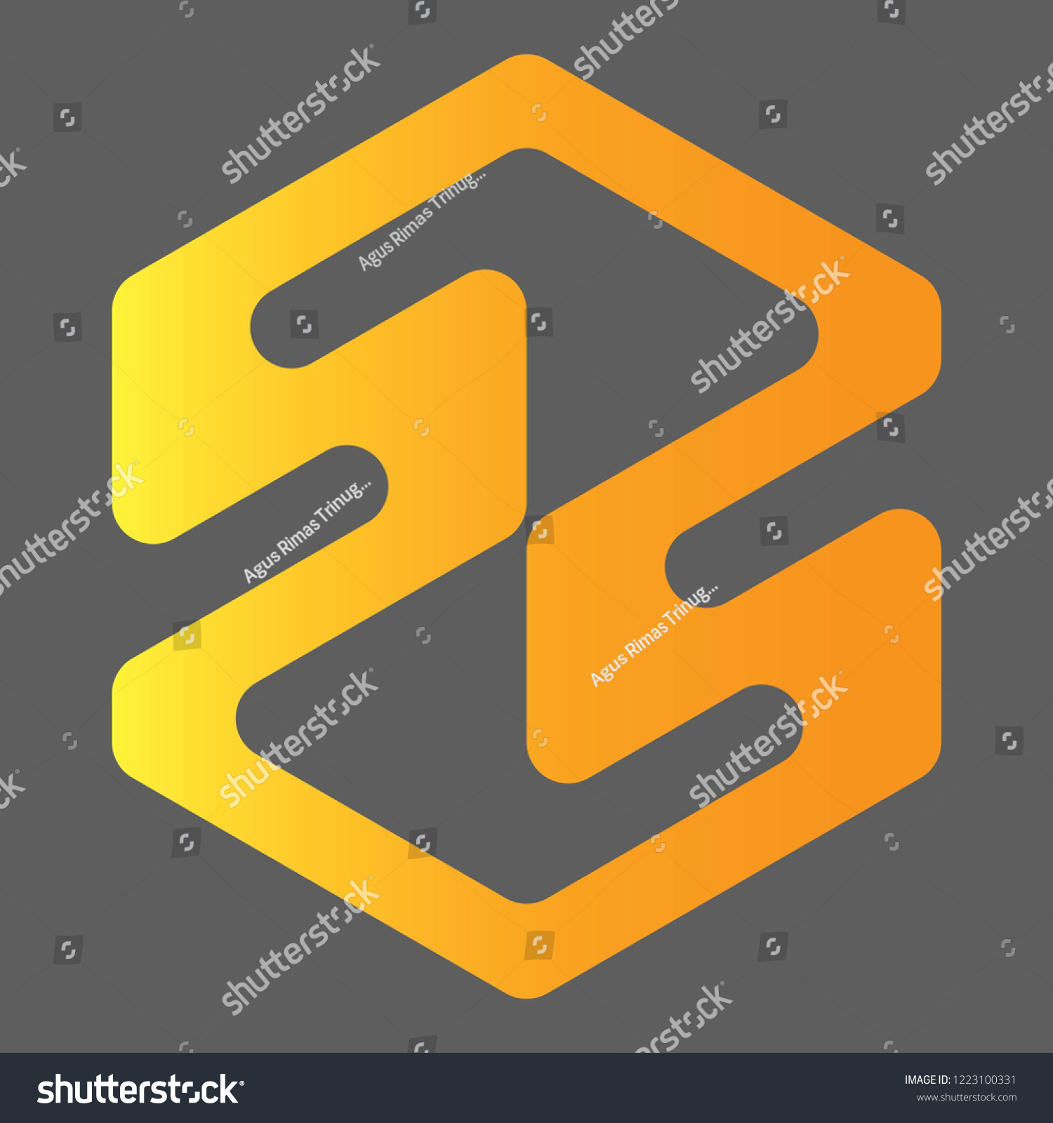 Double S Letter Logo Design Vector: vector de stock (libre de regalías ...