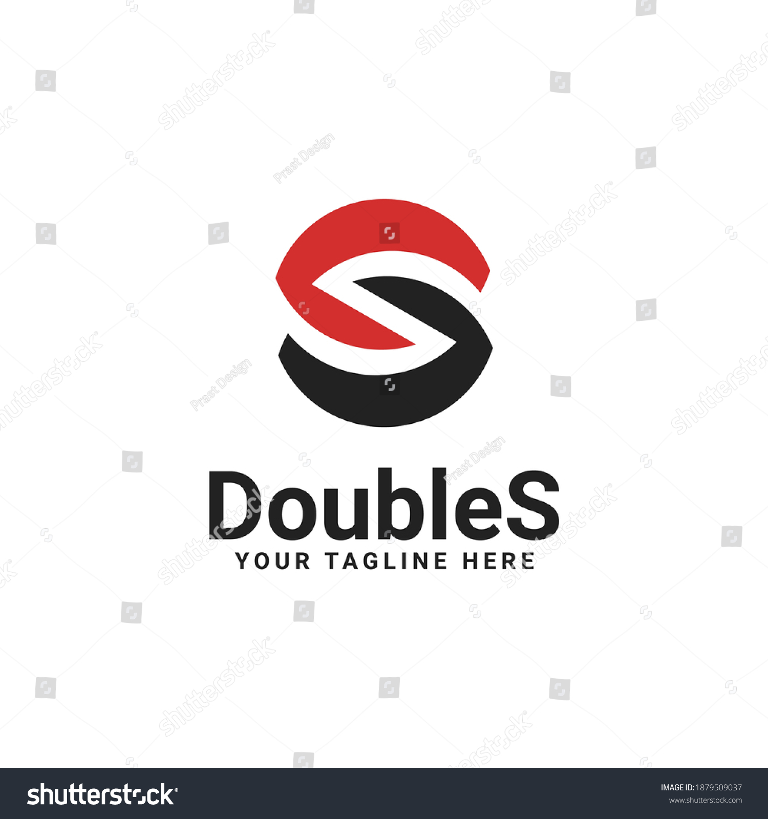 Double S Letter Mongram Logo Design Stock Vector (Royalty Free) 1879509037